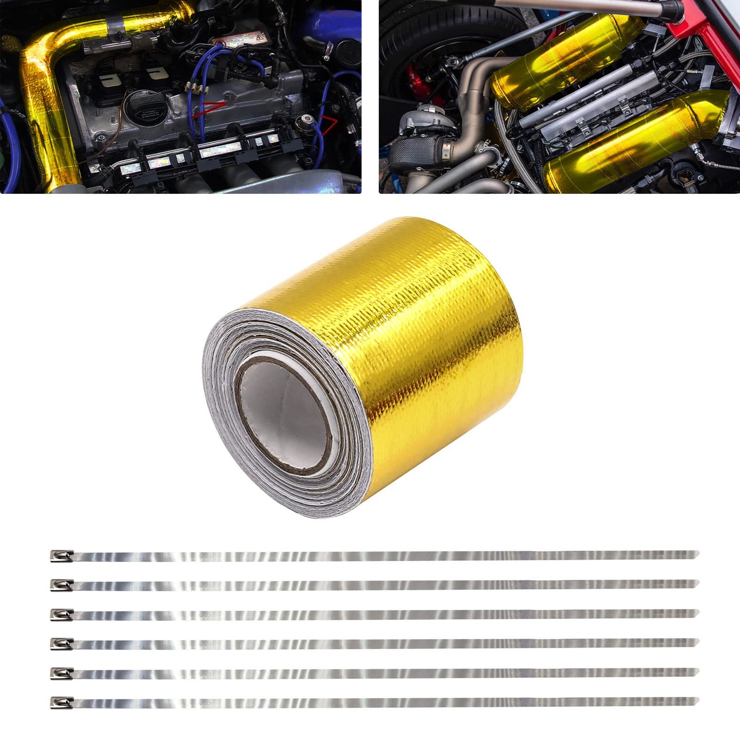 X-STYLE Thermal Tape Gold Thermal Tape Heat Resistant Tape Intake Pipes ...