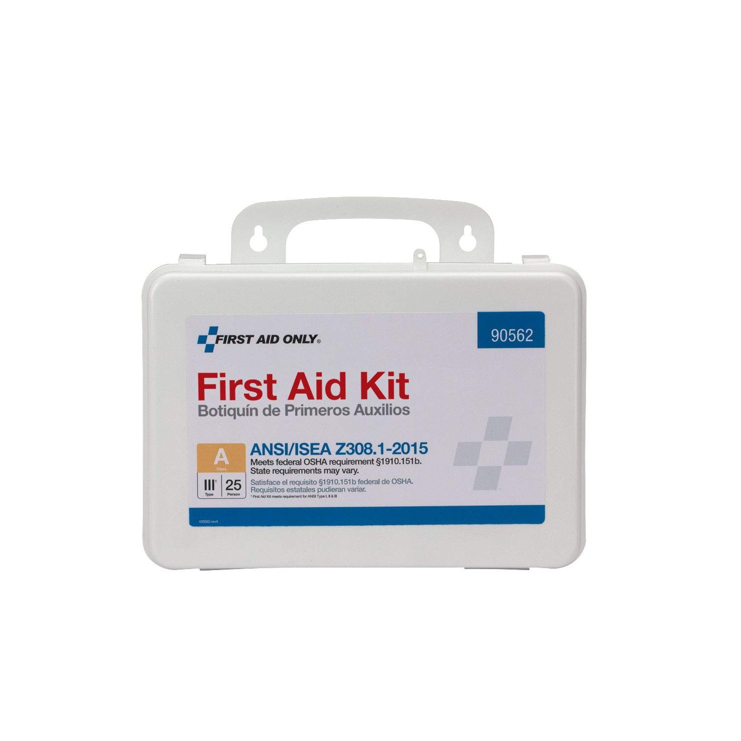 First Aid Only 90562 ANSI 2015 Compliant 25 Person Bulk Class A, First ...