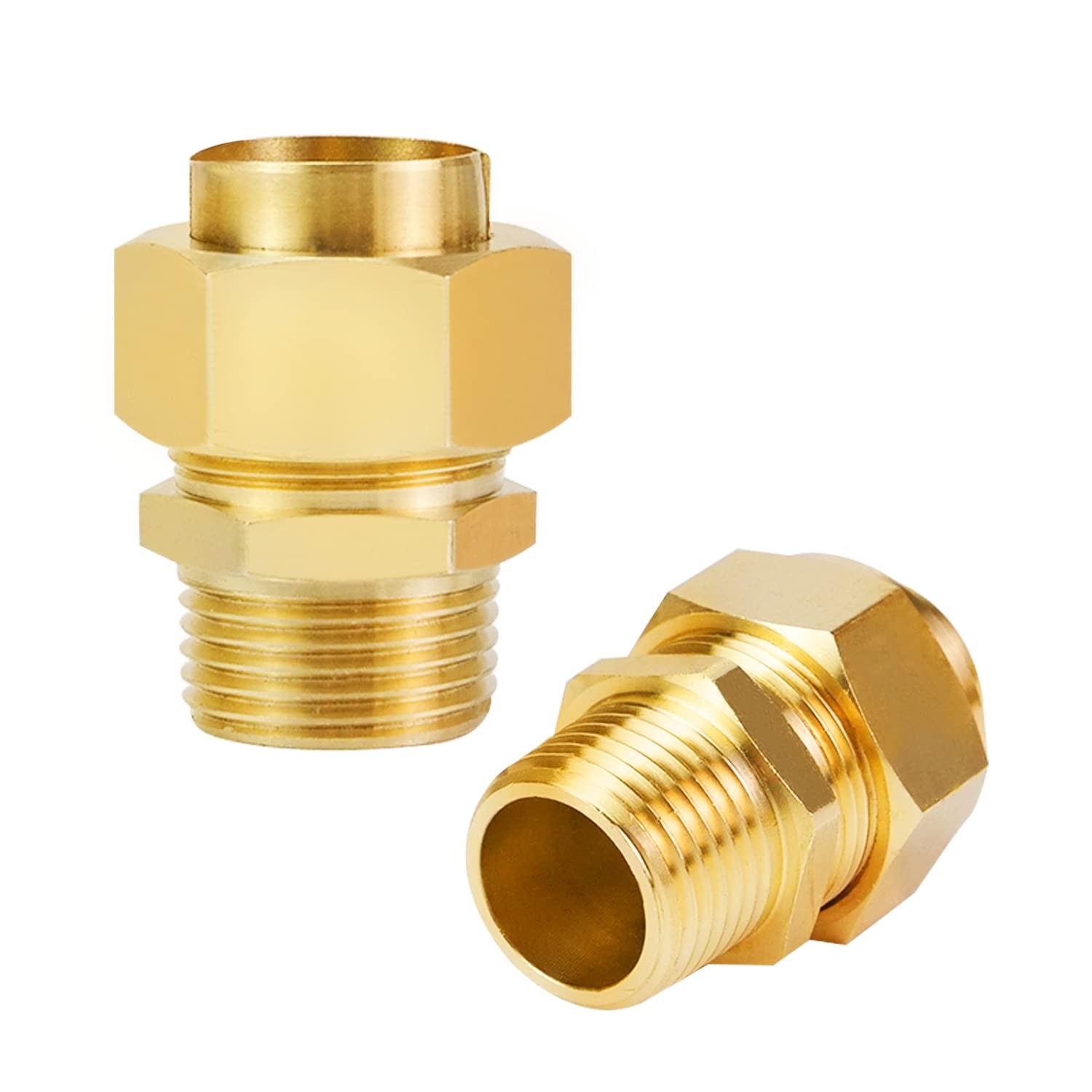 CSST Male NPT Fitting Kit 1/2'' Brass Natural Gas Quick Connect Adapter ...