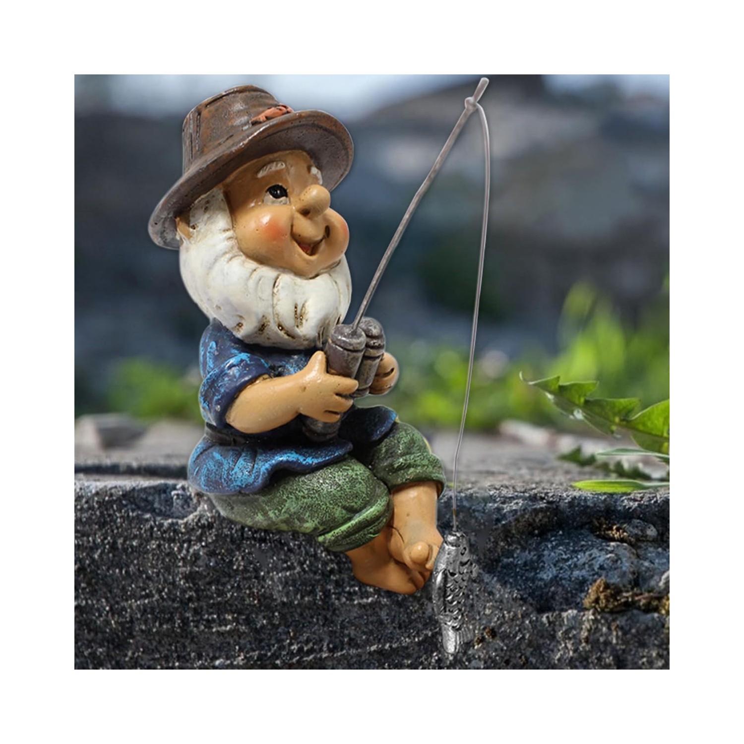 Gatphy Garden Gnome Statues, Fishing Gnomes Garden Ornaments Dwarf ...