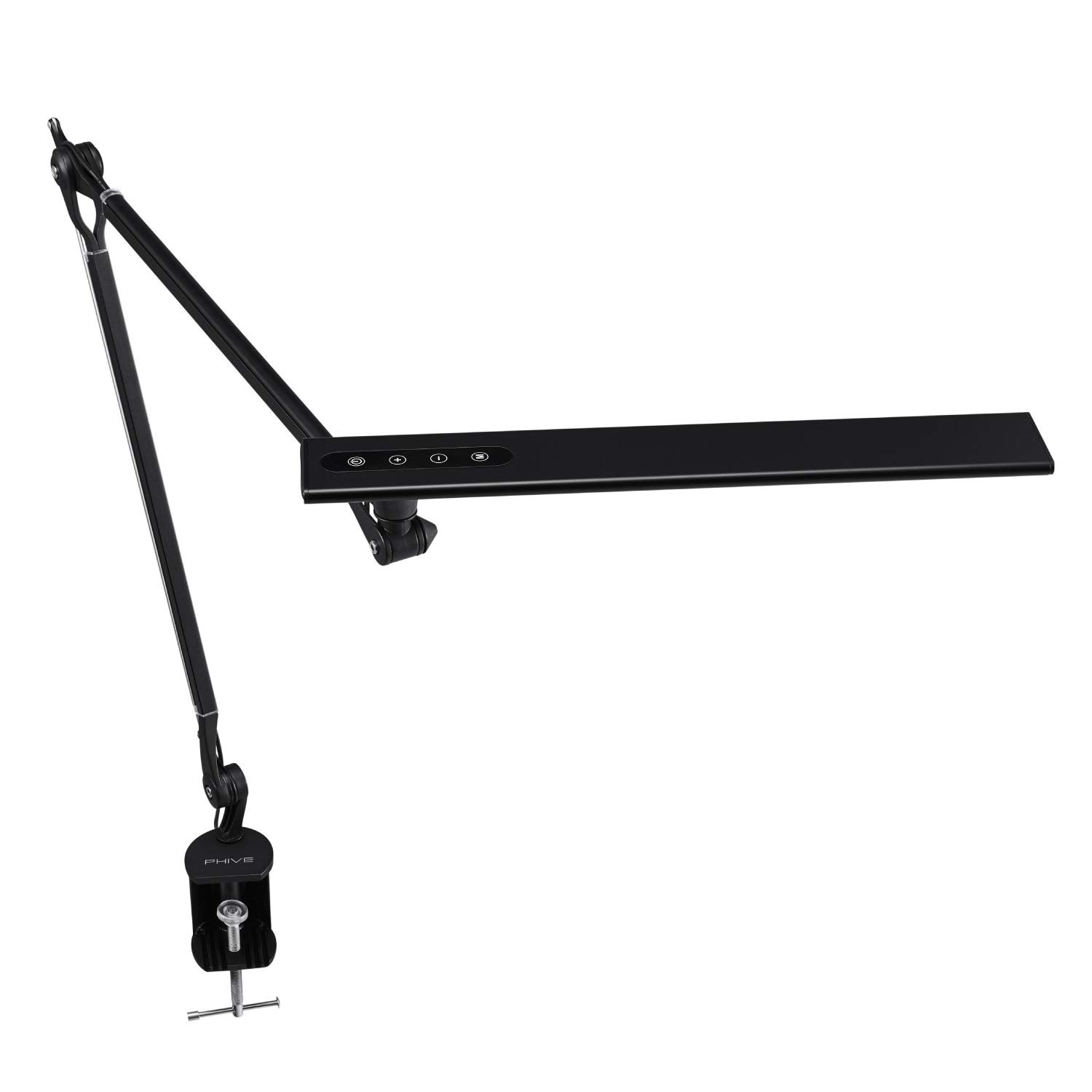 PHIVE LED Desk Lamp, Architect Clamp on Desk Light, Eye-Caring Metal ...
