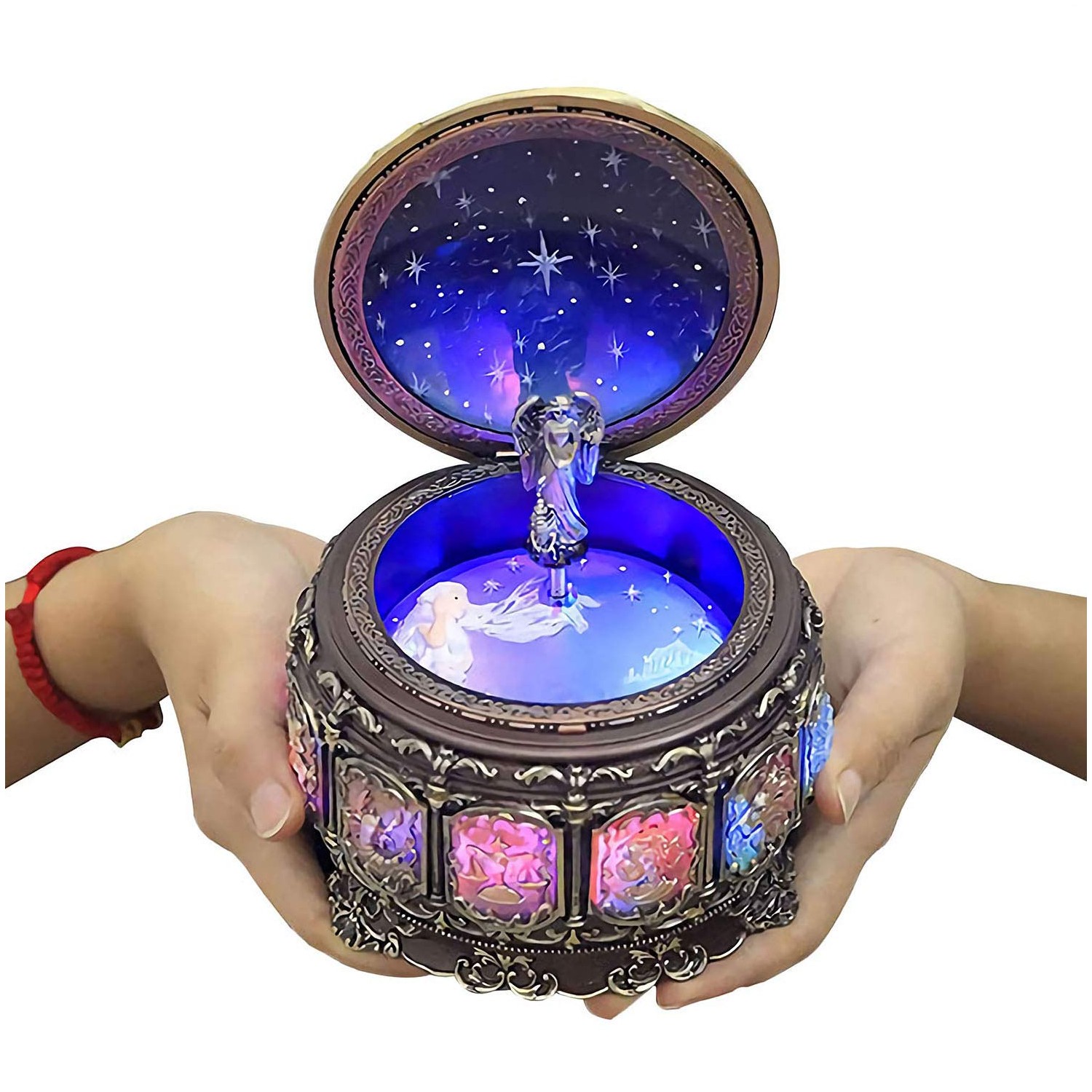 DELIWAY [Upgraded Version] Mechanism Rotate Music Box with 12 ...