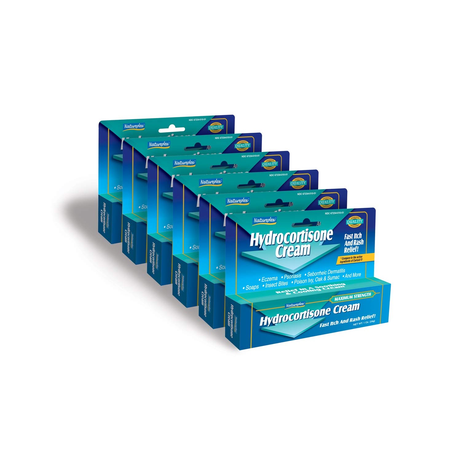 Hydrocortisone Cream Fast Itch and Rash Relief 6 Pack - ibspot.com