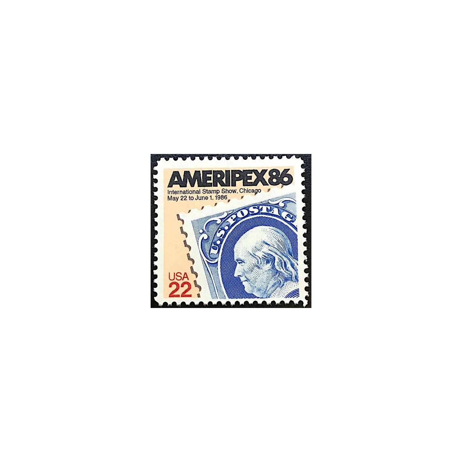 4 Mint AMERIPEX 86 STAMPS Benjamin Ben Franklin Stamp, 1st US ...