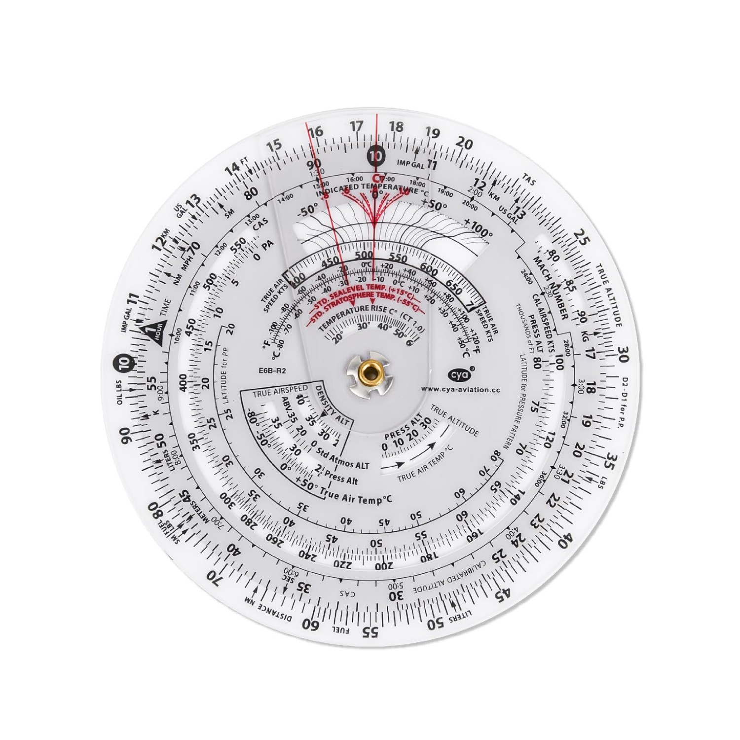 CYA CYA E6B-R2 4" Diameter Micro Circular Flight Computer, Upgrade ...
