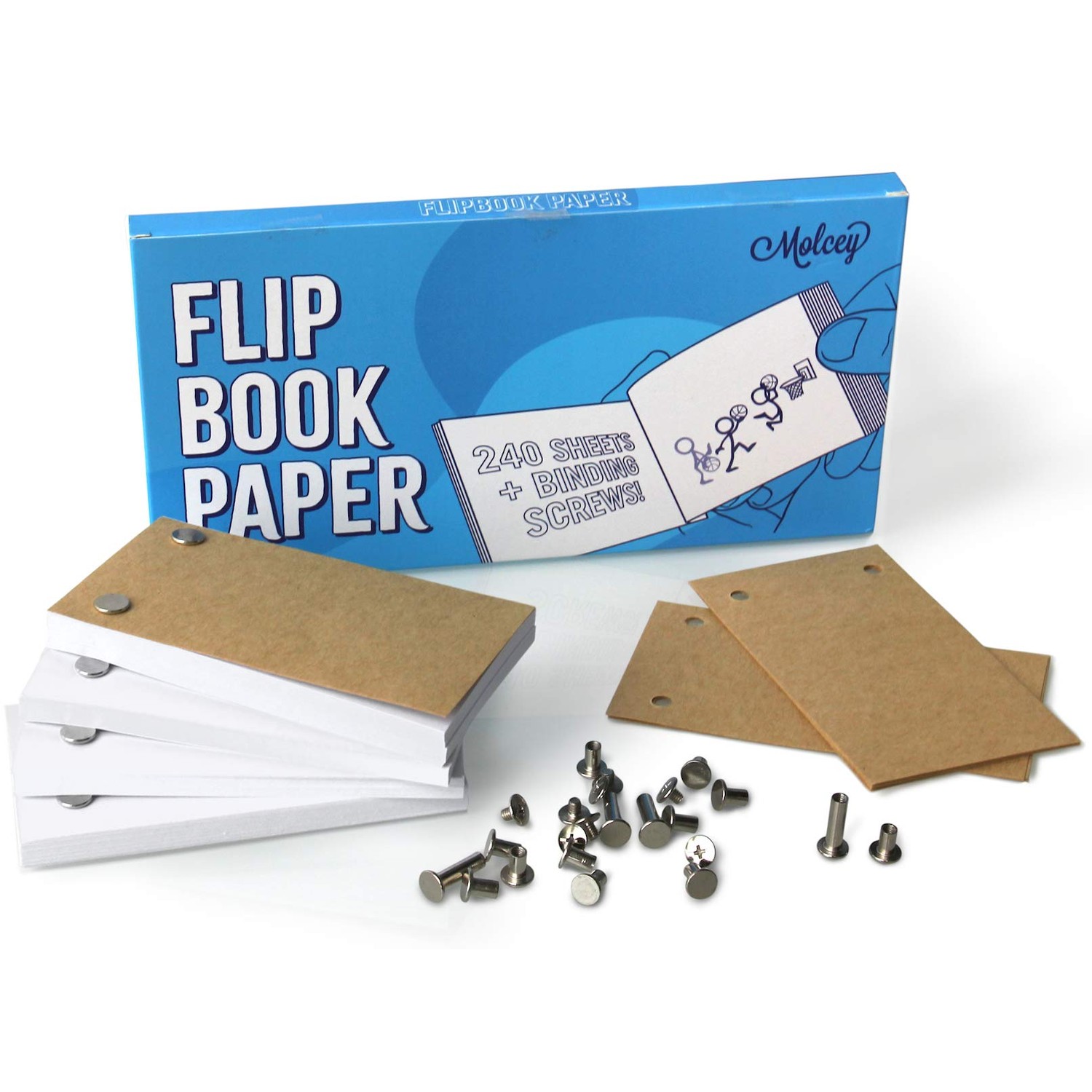 Molcey Blank Flip Book Paper with Holes - 240 Sheets (480 Pages ...