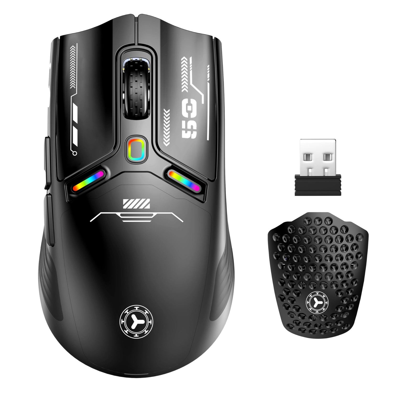 TENMOS M530 Wireless Gaming Mouse, 2.4G/Bluetooth/USB C Wired ...