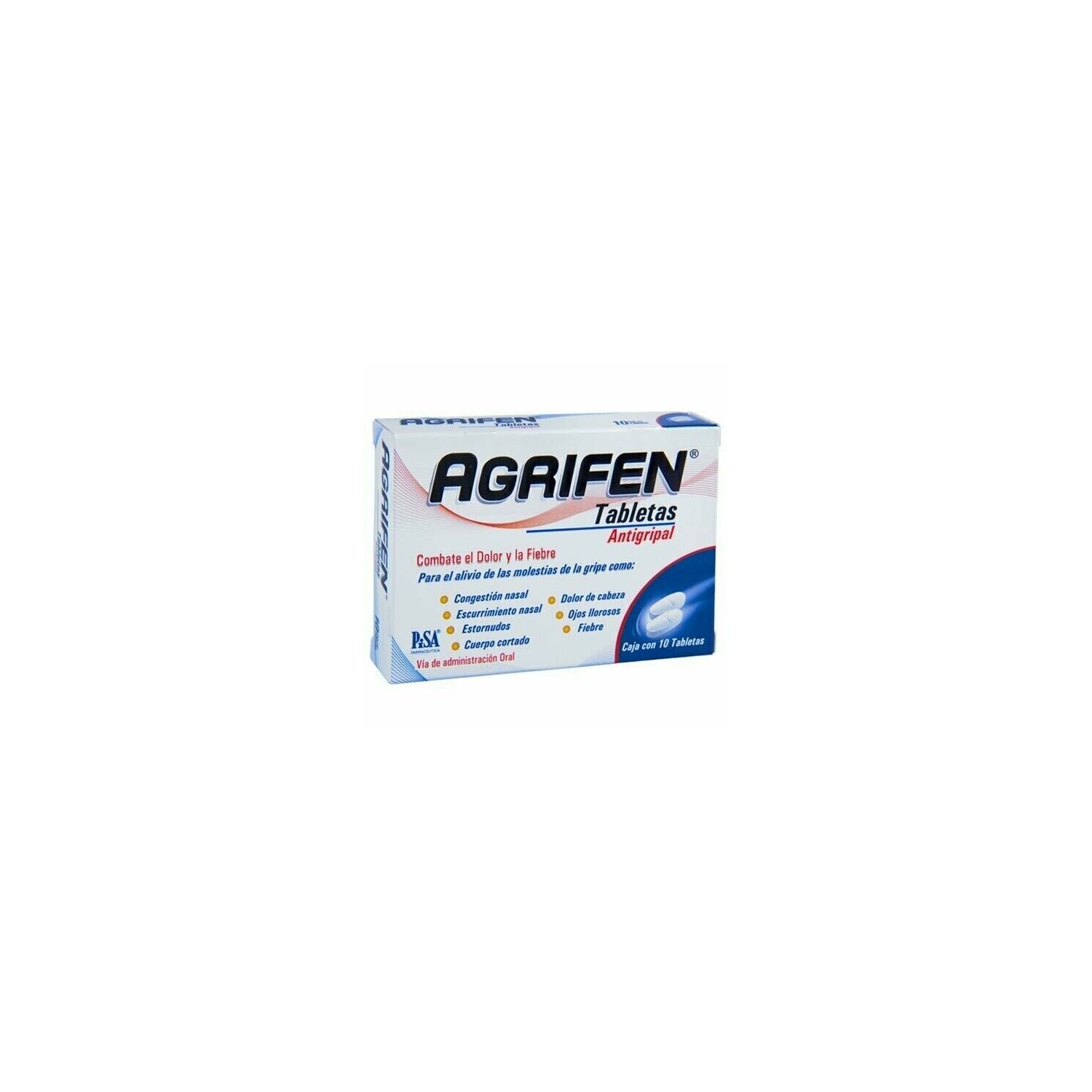 Agrifen Pain Reliever Headache Congestion Combate Dolor Y Fiebre 20 Tab ...