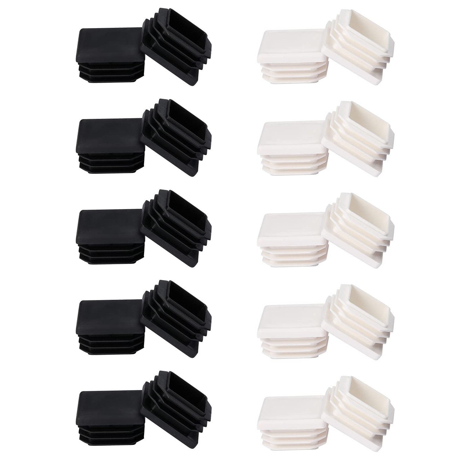 20PCS 1" Plastic Plugs for Square Tubing, Square Plastic Plug Insert ...