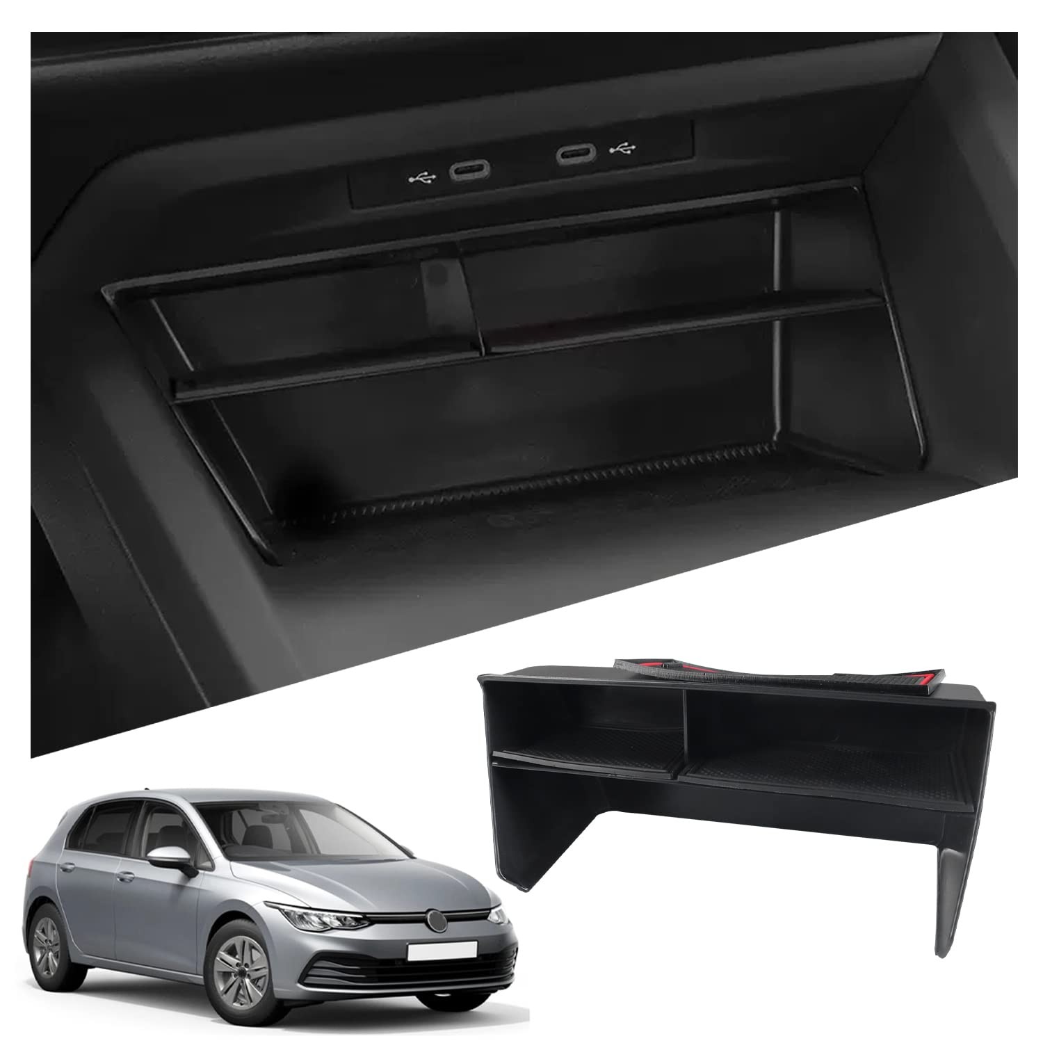 Golf GTI Center Console Organizer,for 2020-2025 Golf GTI/R MK8 ...