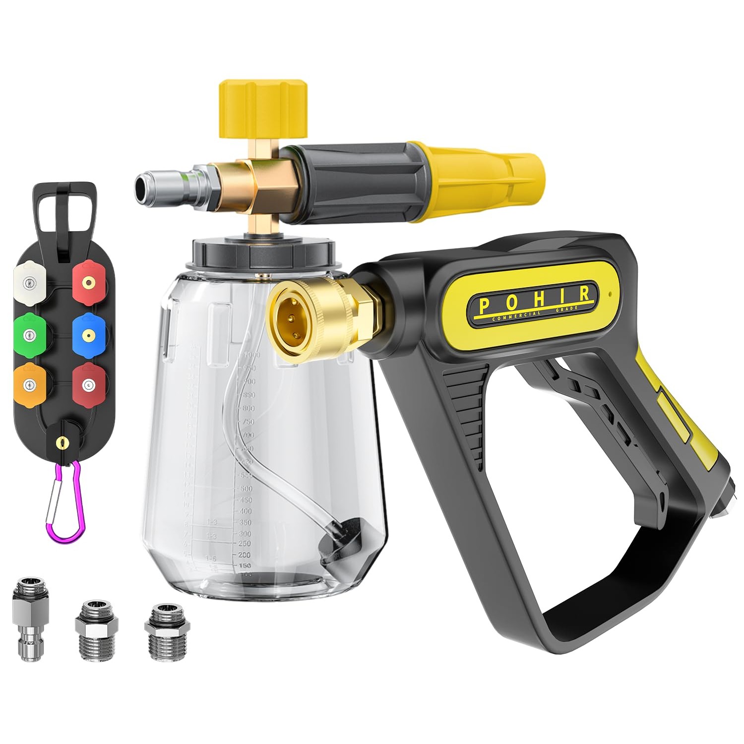 POHIR 5000 PSI Pressure Washer Gun with Foam Cannon, Sprayer Snow Foam ...