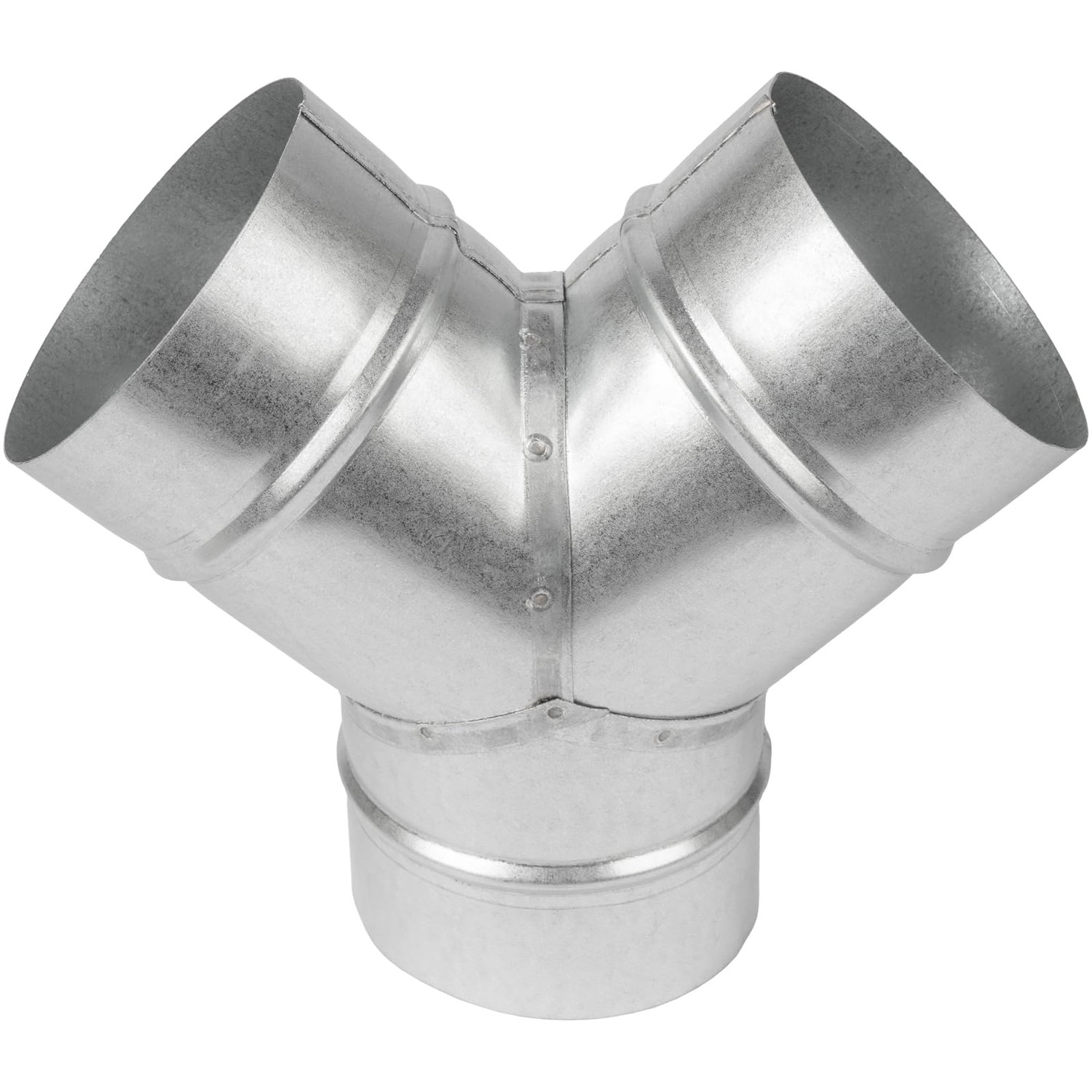 4" Inch Y-Shape Ducting Splitter - 45 Degree Galvanized Steel 3-Way ...