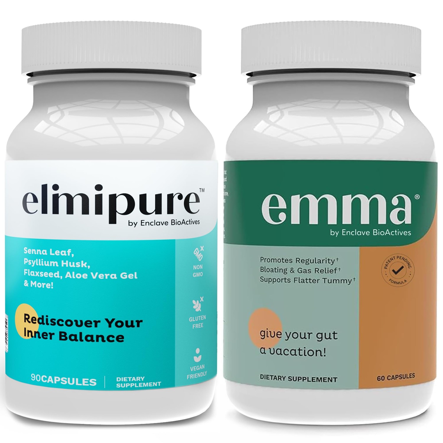 Emma Emma Gut Health & Elimipure Cleanse Bundle ?C Complete Digestive ...