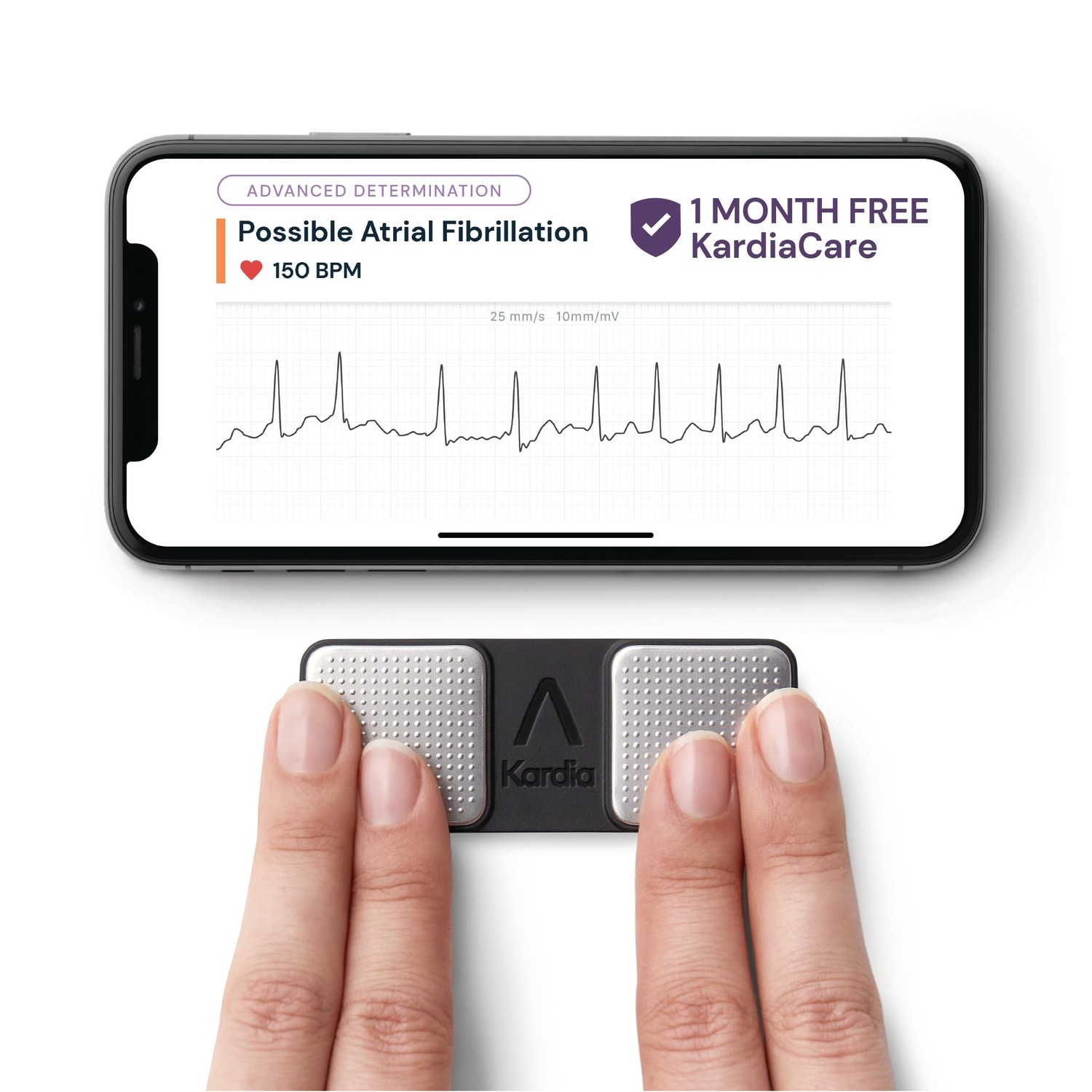 KardiaMobile 1-Lead Personal ECG Heart Rate Monitor + 1 Month Free of ...