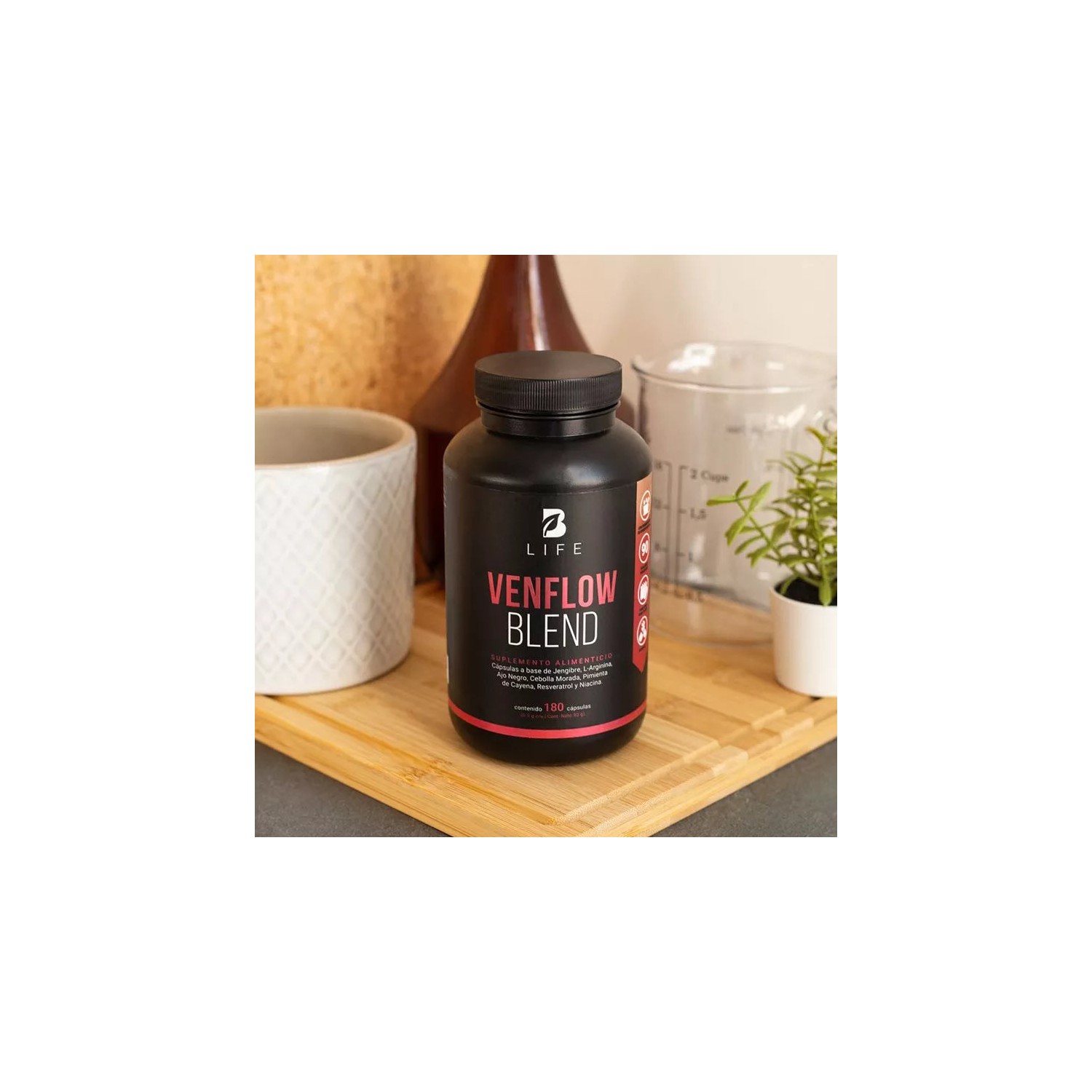 B Life Venflow Blend | Fórmula a base de Jengibre y Resveratrol, 90 ...