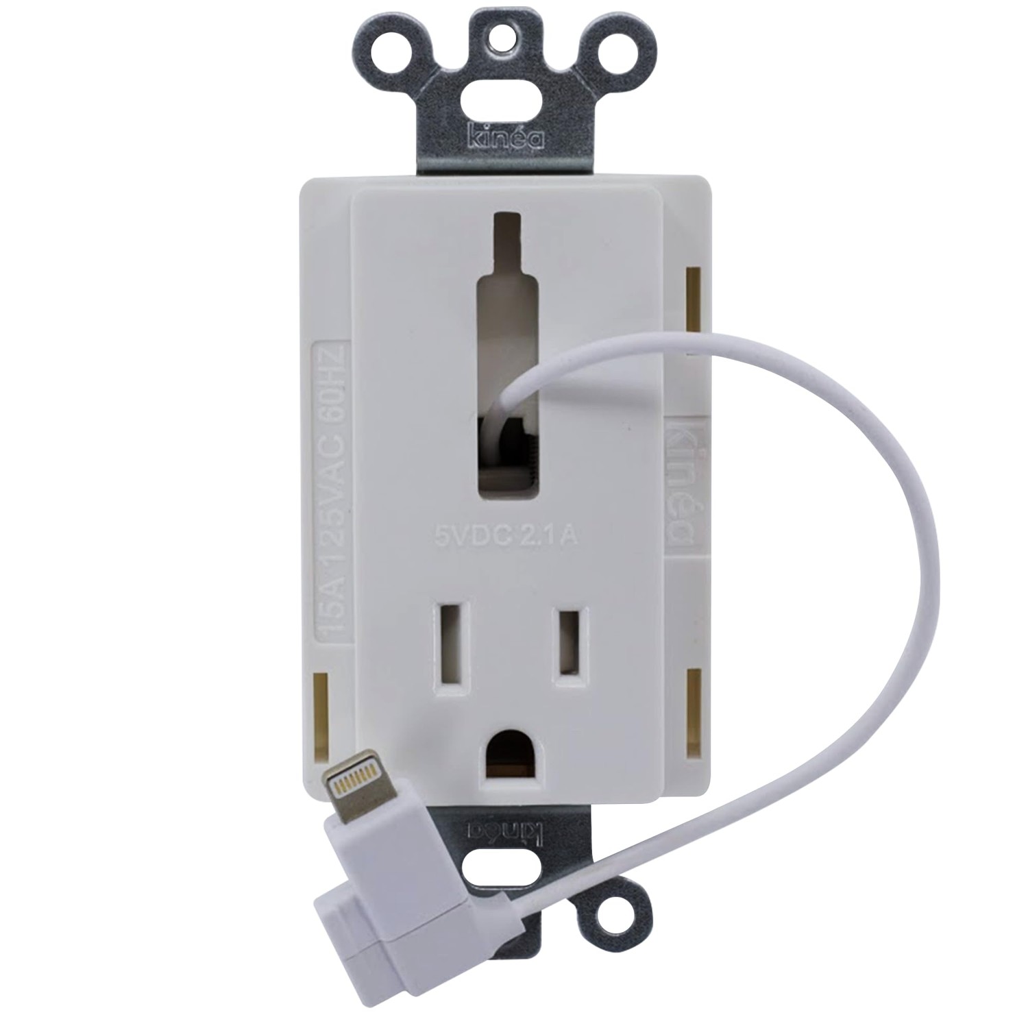 DATA COMM Kinéa Jolt in- Wall Outlet Receptacle with Retractable ...