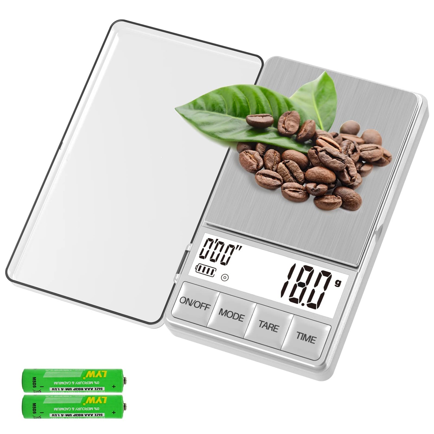 WEIGHTMAN Small Coffee Scale with Timer, Espresso Scale with Timer 1000 ...