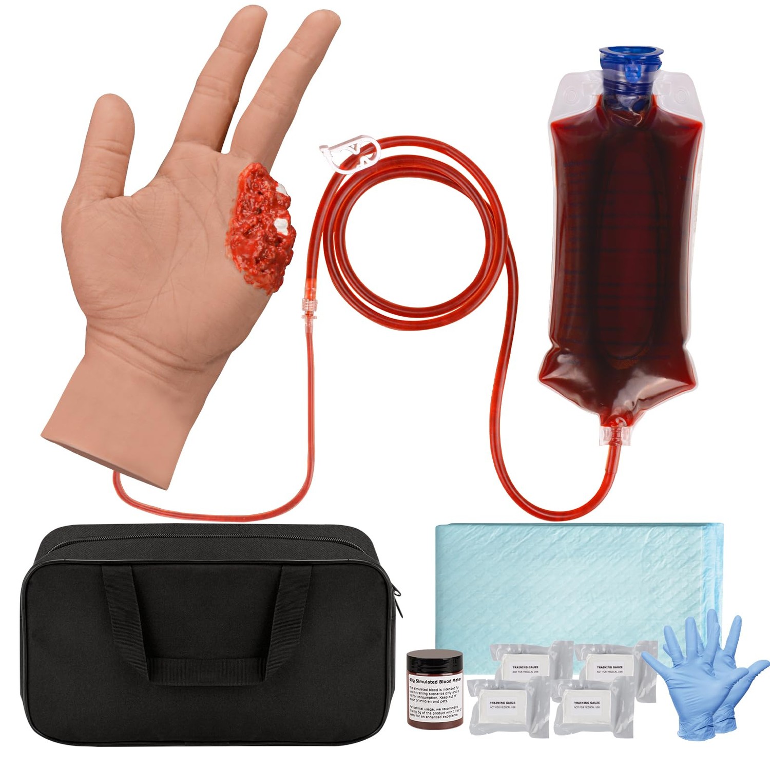 MedEduQuest Wound Packing Hand Trainer, Trauma Hand Kit for Stop The ...