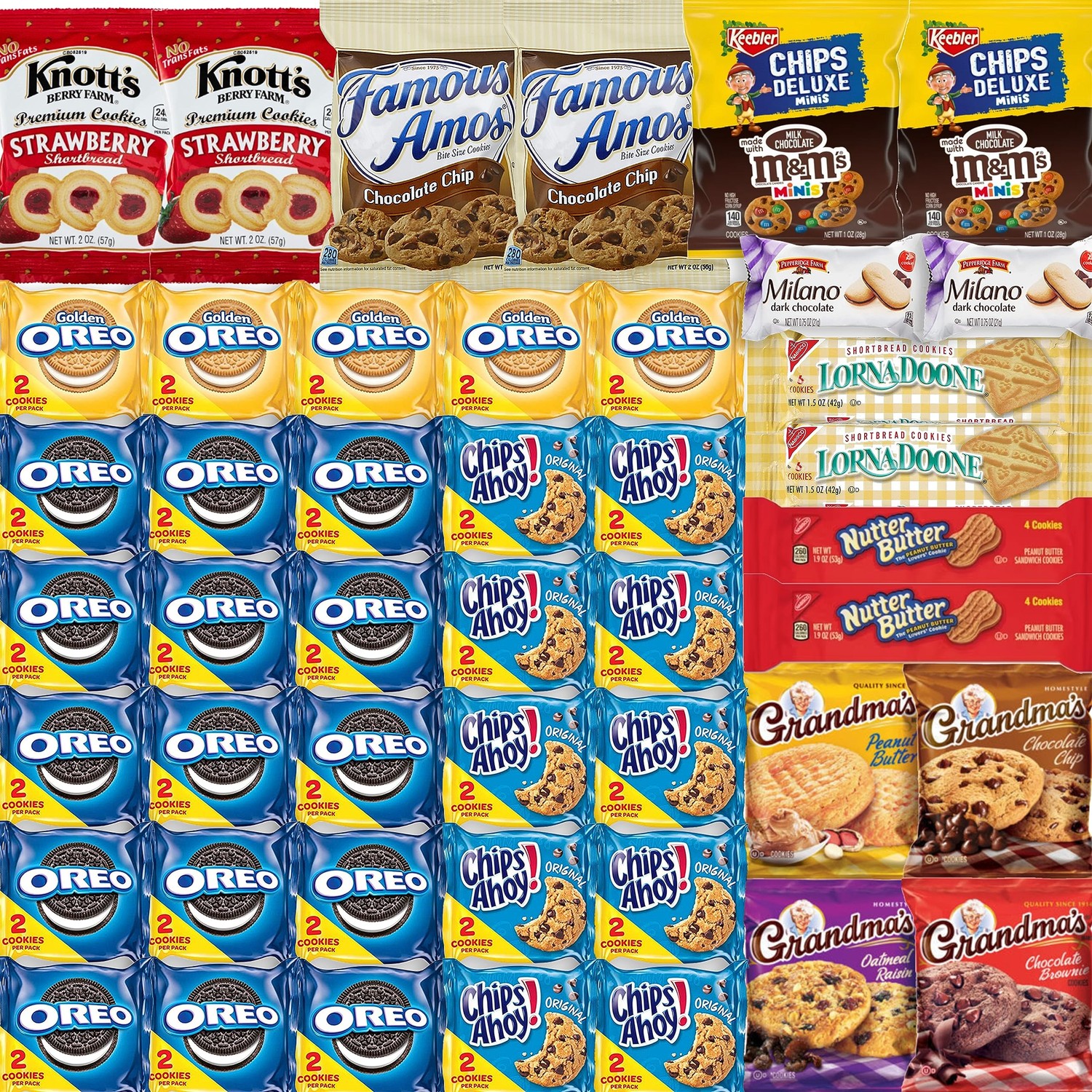 Cookie Variety Pack - Individually Wrapped Bulk Cookies (45 Count) by ...
