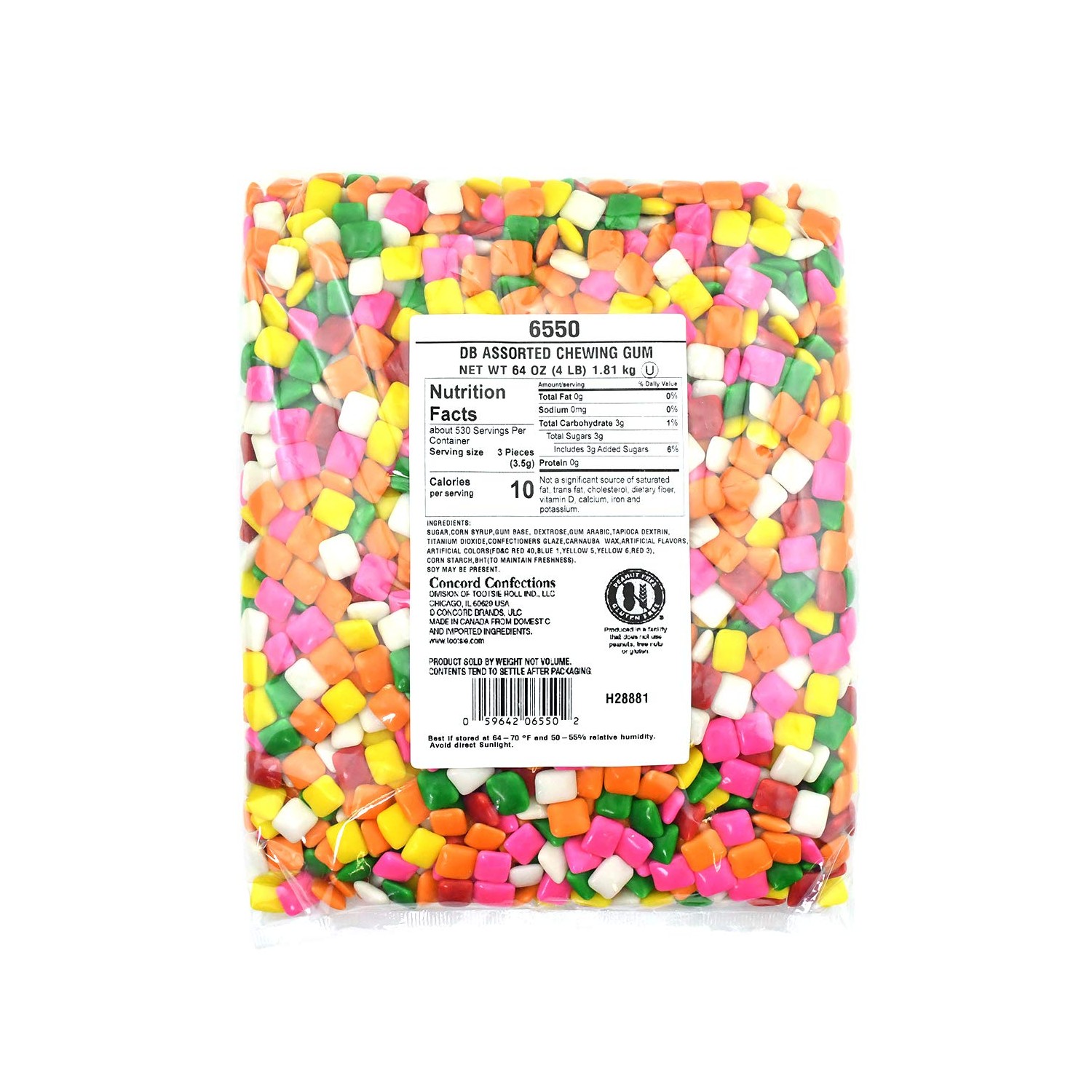 Dubble Bubble Assorted Colors Chicle Tab Chewing Gum, 4 lb. Bag ...