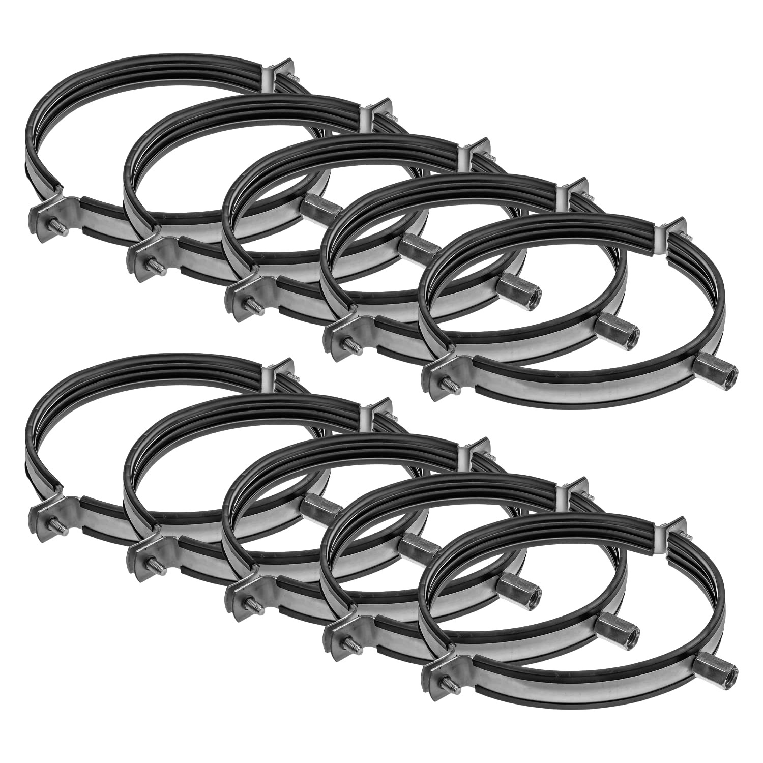 Vent Systems 6" Inch Pack of 10 - Pipe Clamp with Rubber Gasket ...