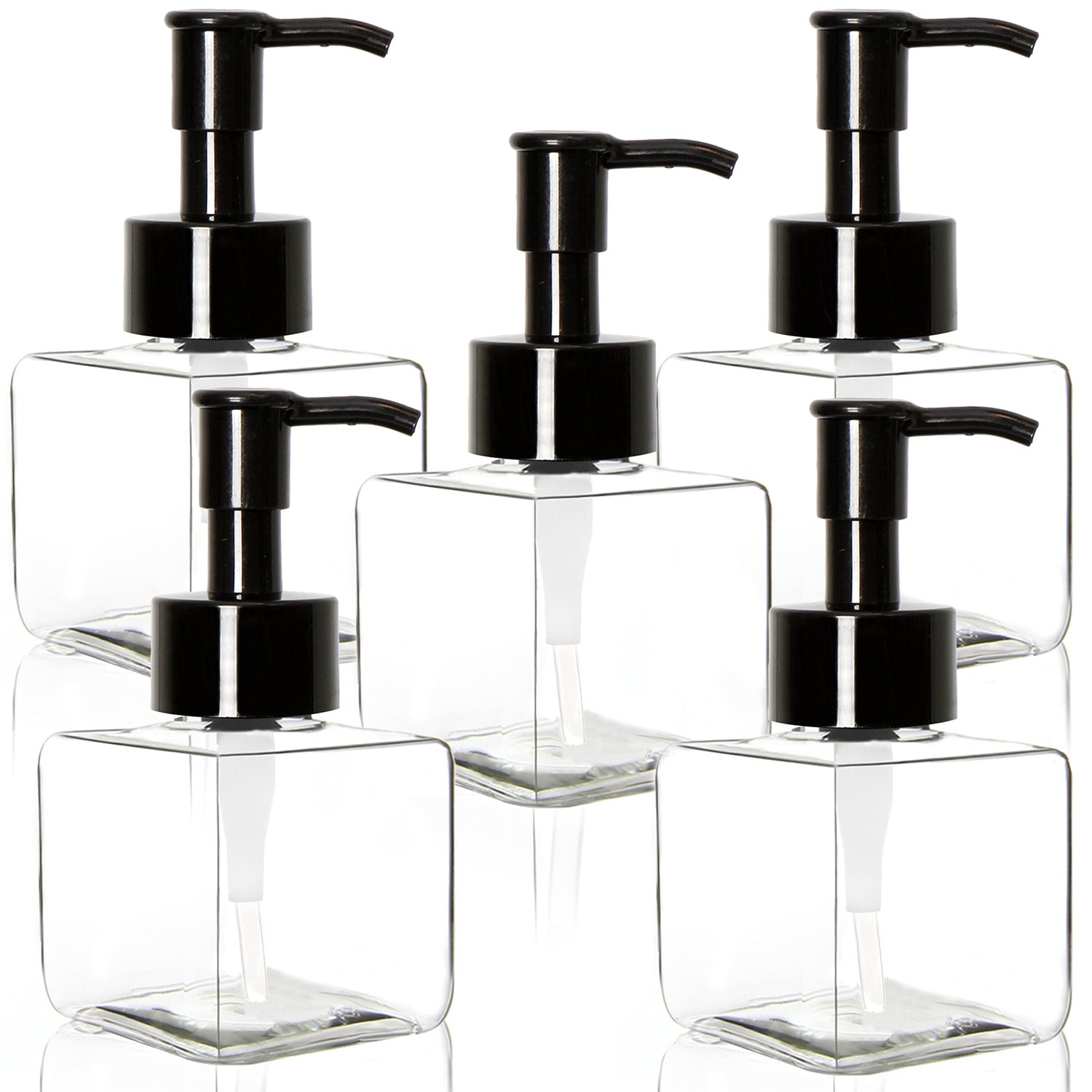 Youngever Paquete de 5 botellas de plástico de 4 onzas, botellas de ...