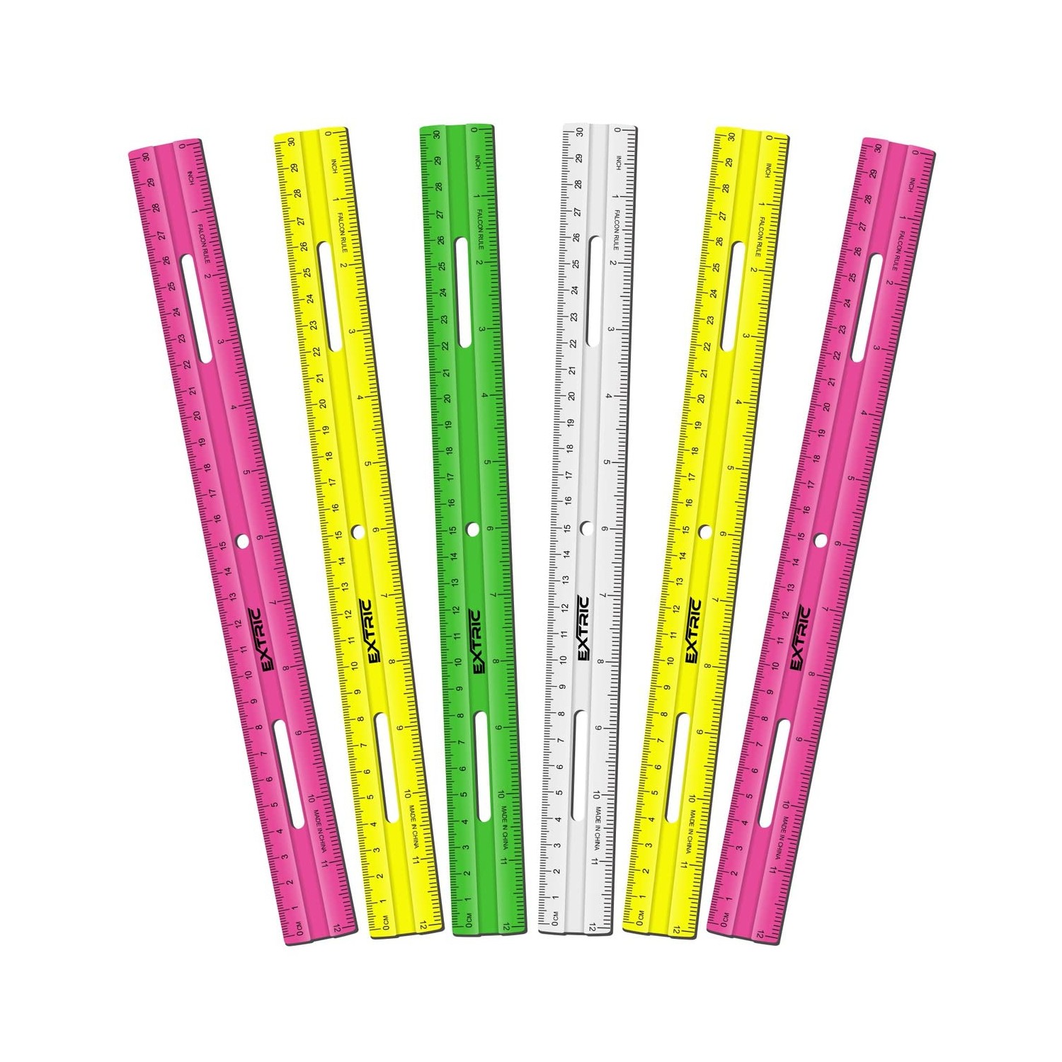 Clear Plastic Rulers 12 Inch, Rulers Bulk for Classroom Assorted Colors ...