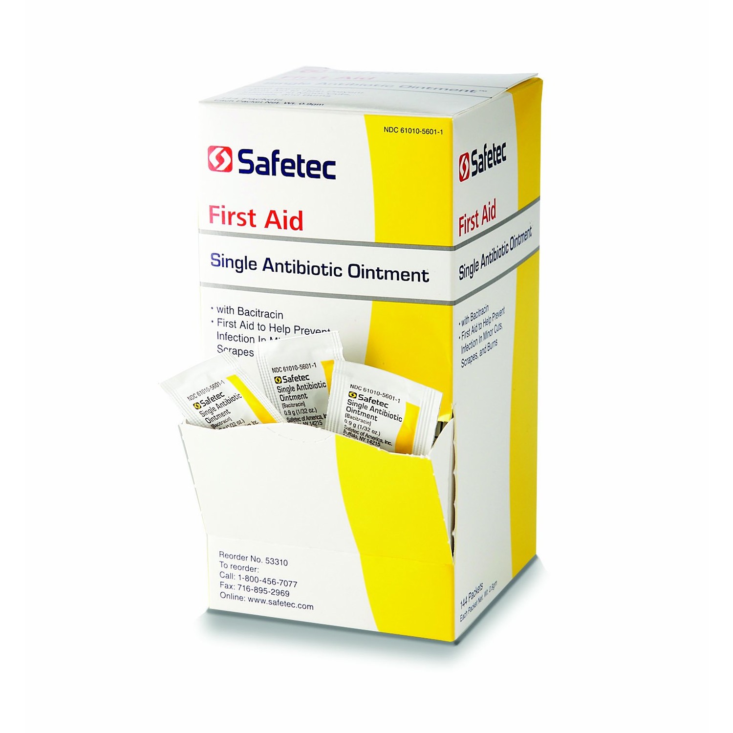 Safetec Bacitracin Antibiotic Ointment .9 Gram Packets (Box of 144 ...