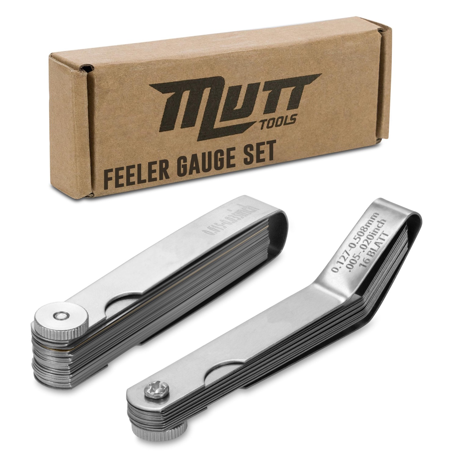 AMERICAN MUTT TOOLS Mutt Tools 2pc Straight and Angled Feeler Gauge Set ...
