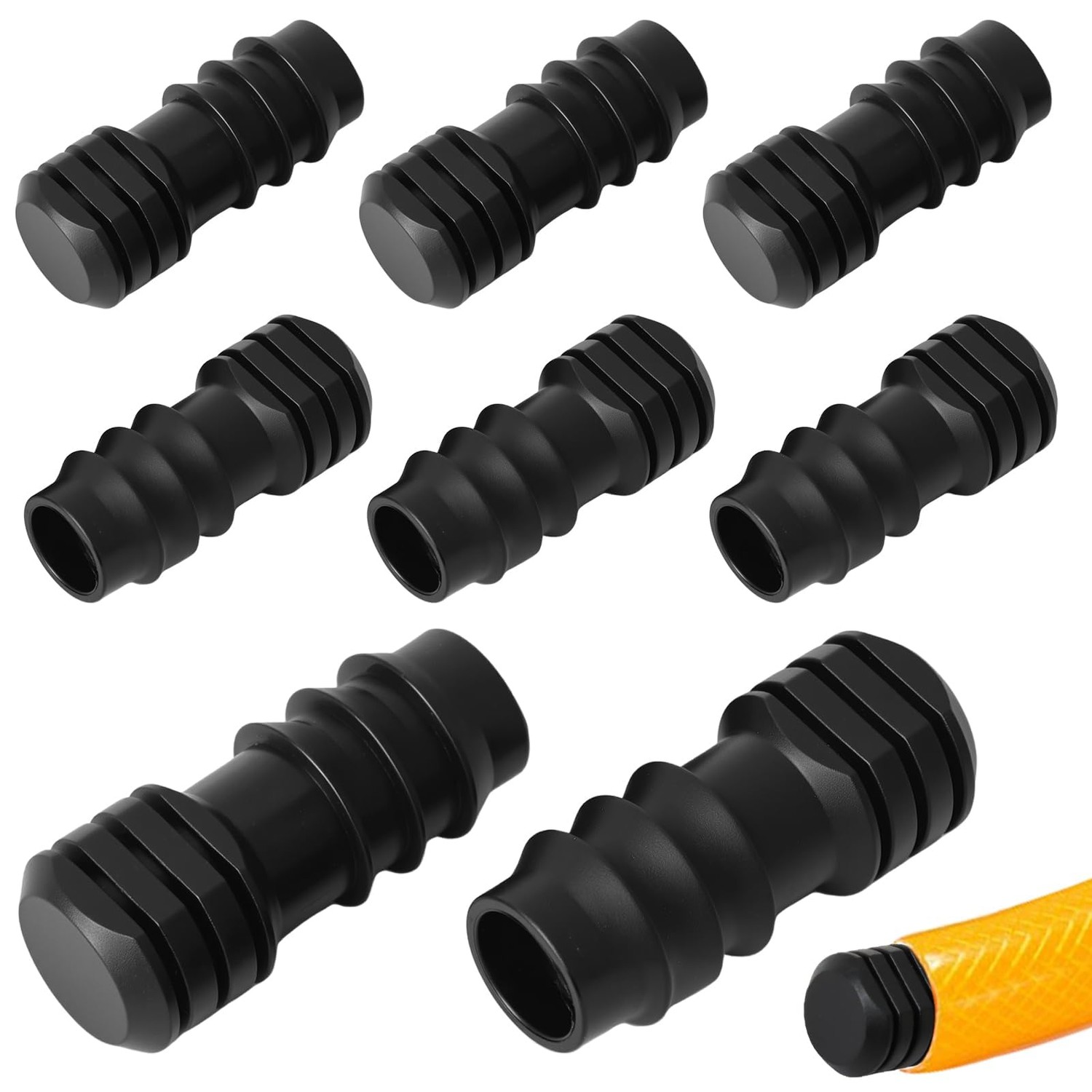 8 Pcs 16mm 1/2 Inch Garden Barbed Connector, Hose Pipe End Bung, Hose ...