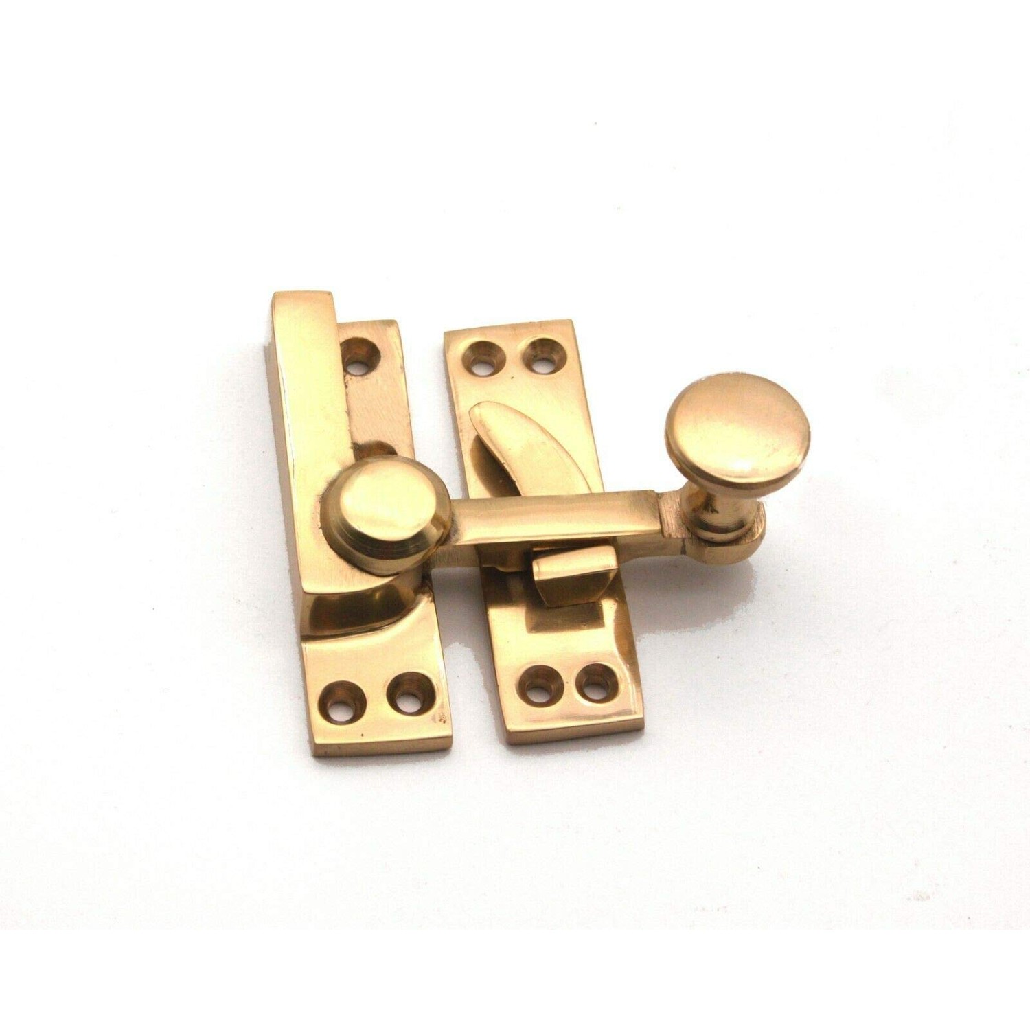 Victorian Sliding Sash Window Catch Quadrant Arm Latch Fastener Brass ...