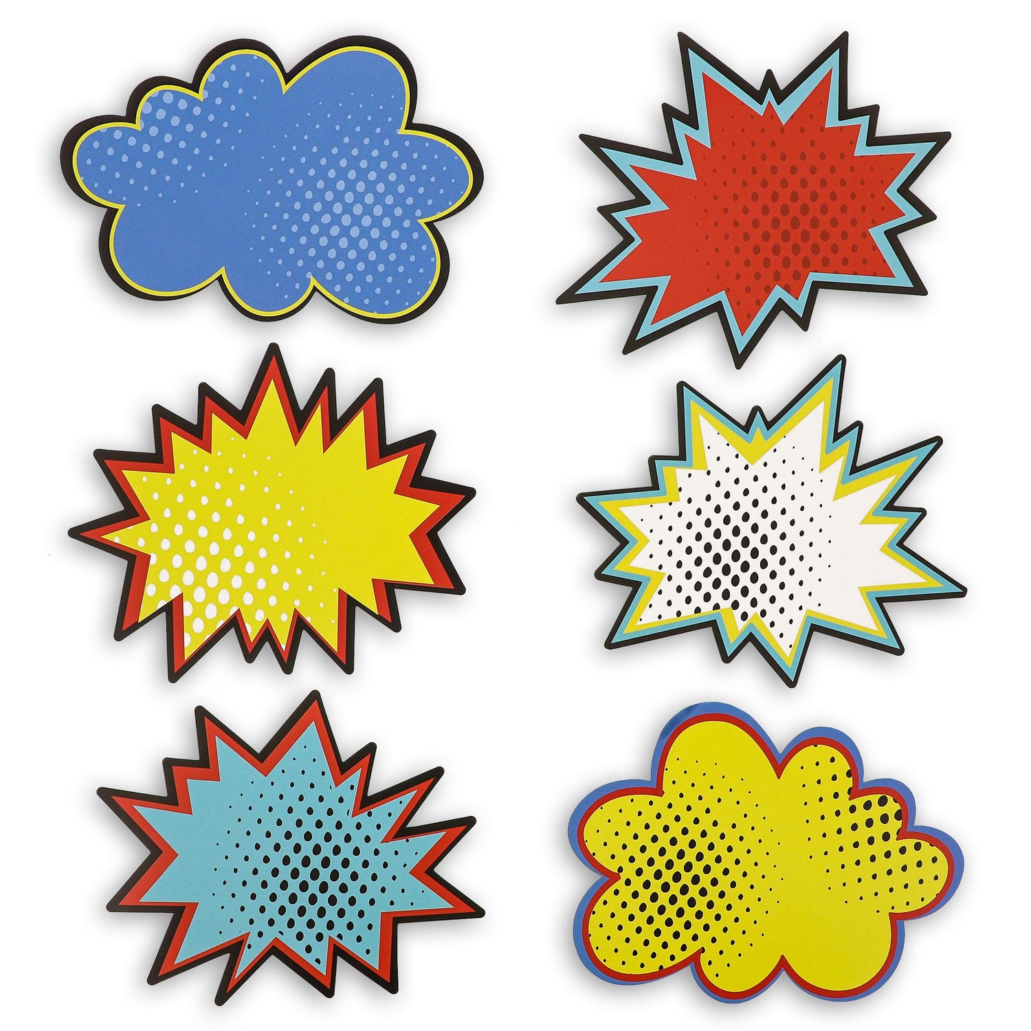 Juvale 60 Pack Comic Book Hero Bulletin Board Cutout Name Tags for ...