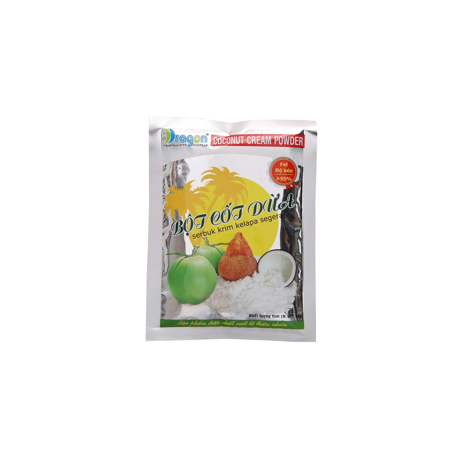 05 package-50g/pack - Bot Cot Dua Dragon - Made In Viet Nam - Coconut ...