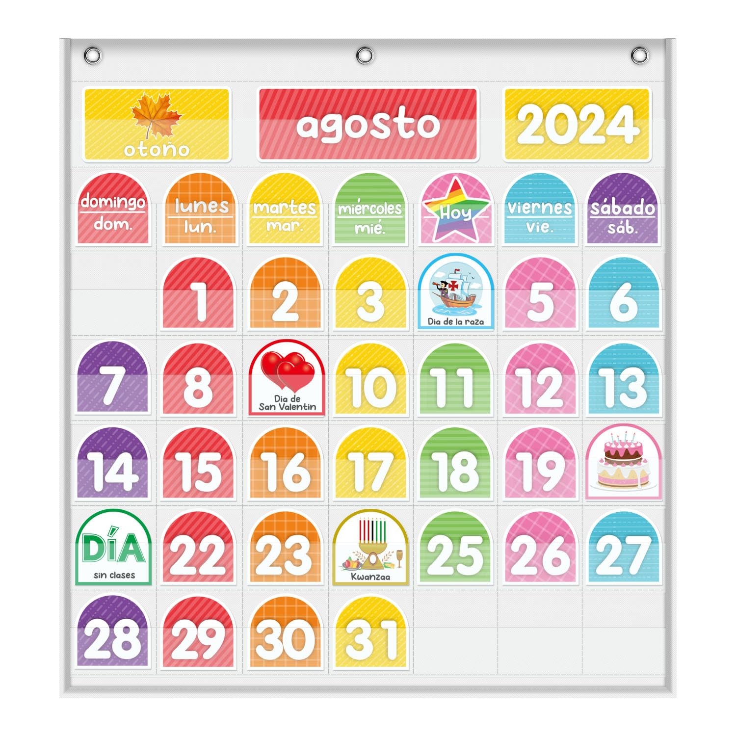 Spanish Calendar Set,Calendario Escolar,Pocket Calendar,EI Calendario ...