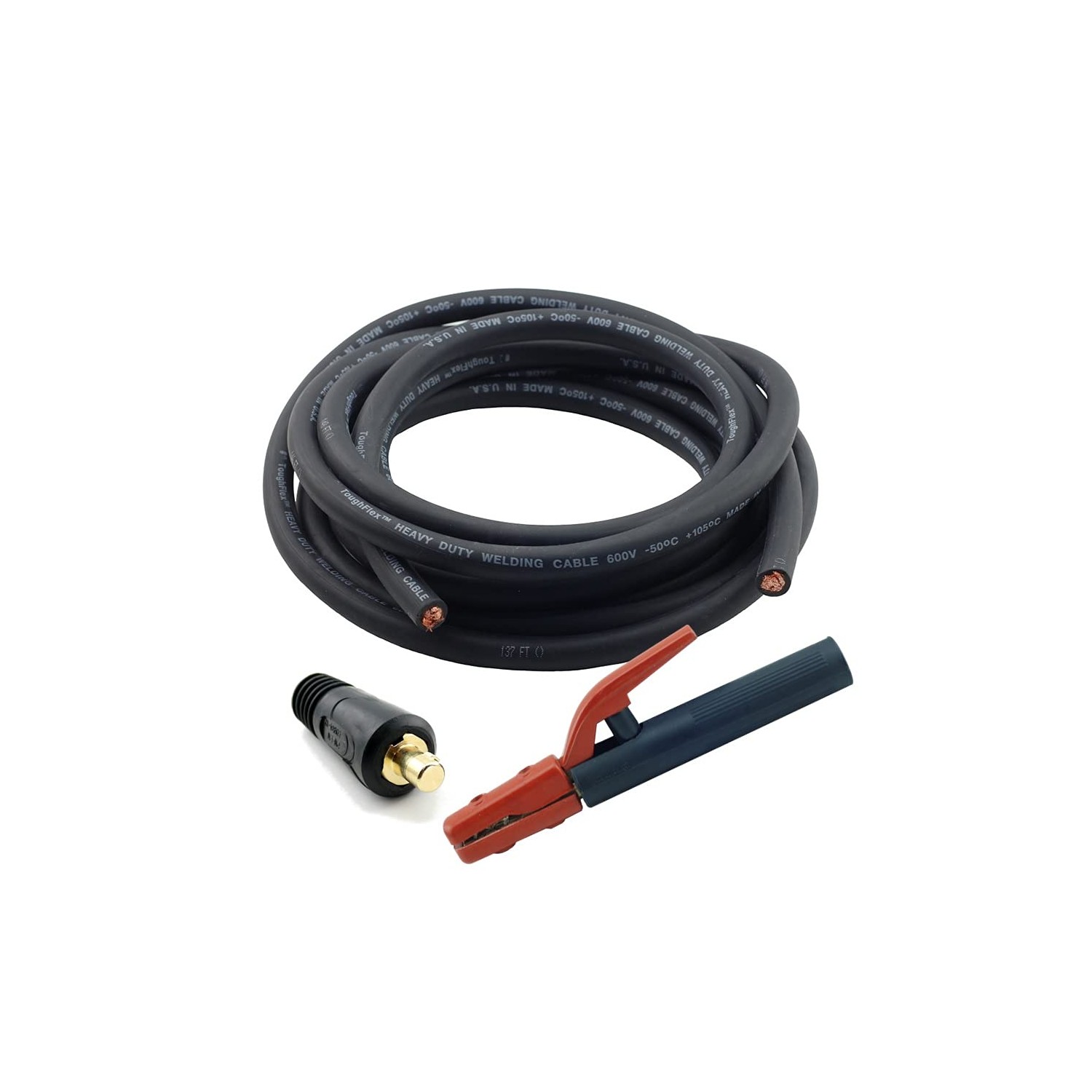 WeldingCity 15-ft 2-AWG USA-made Heavy Duty Welding Cable with Stick ...