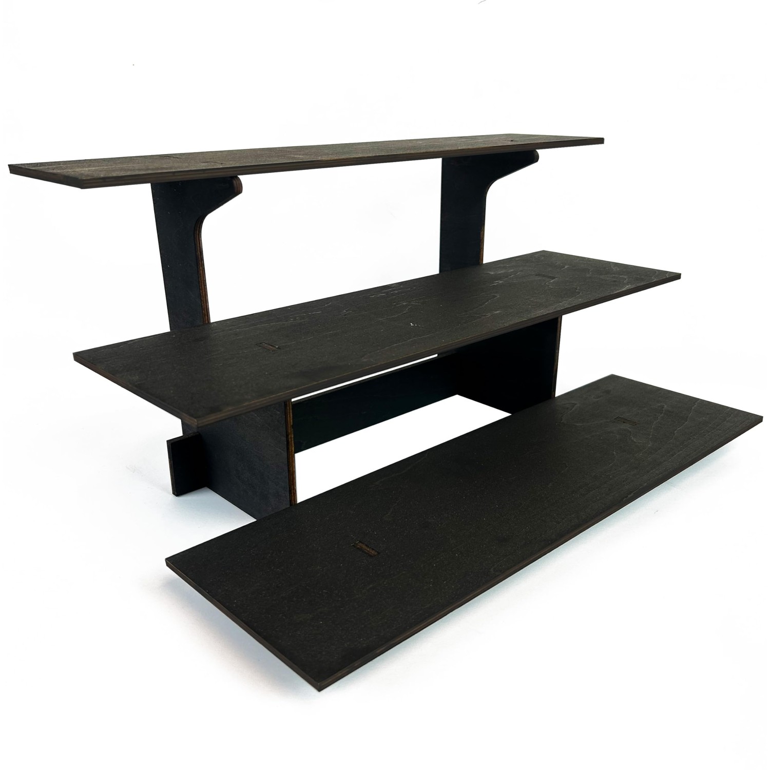3-Tier Straight Retail Table Display Stand with Shelves | 3 Step ...