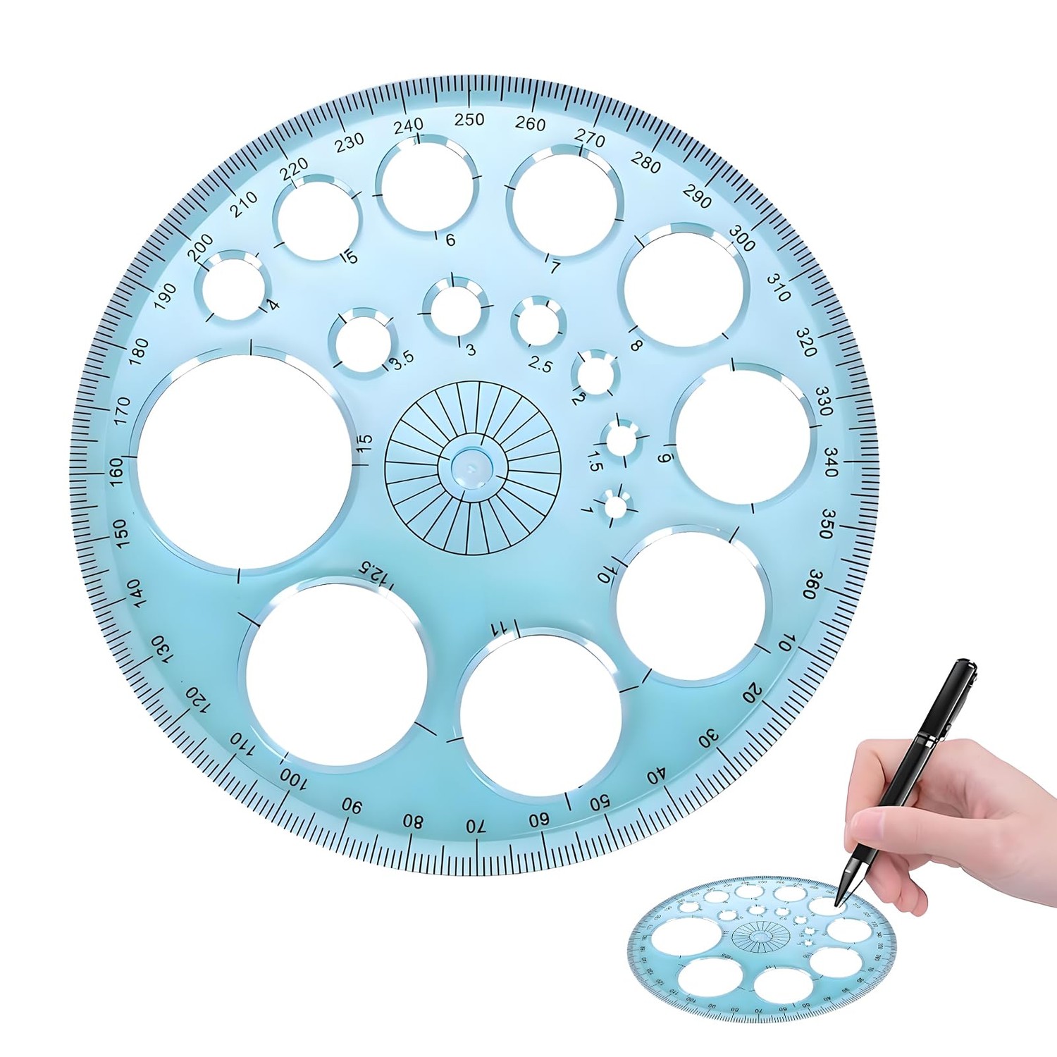 Circle Template, Circular Stencil Technical Drawing, Hole Stencil ...