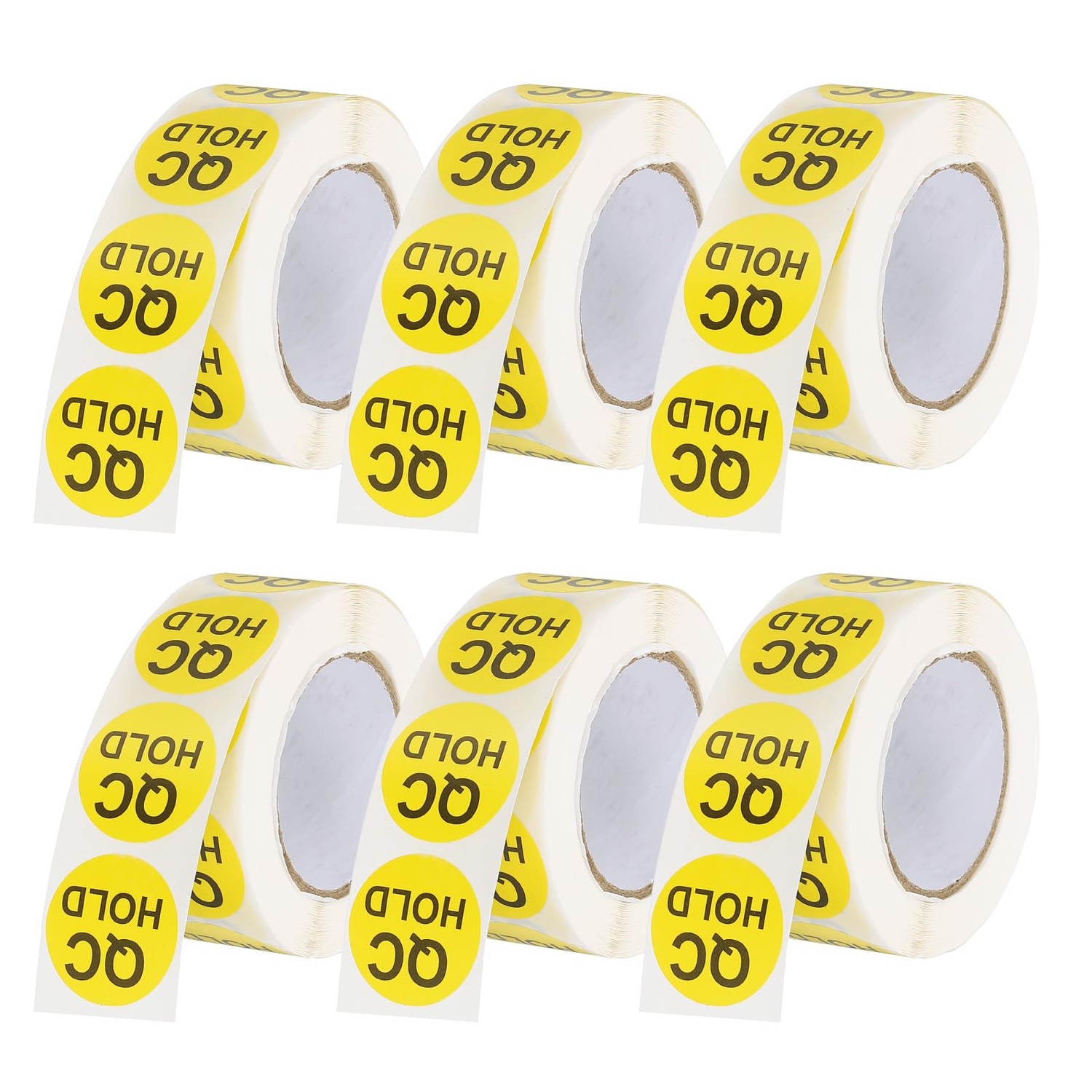 PATIKIL 1" QC Hold Labels, 6 Roll/3000 Pcs Inventory Quality Control ...