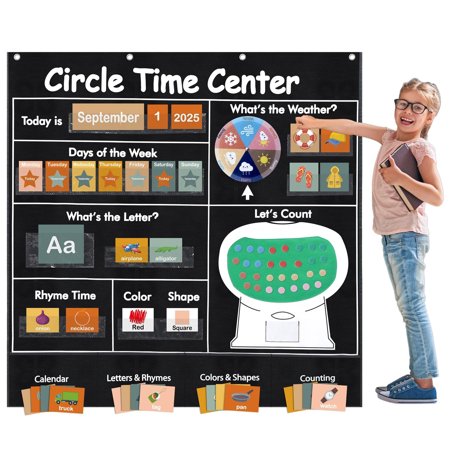 255PCS Boho Circle Time Learning Center Classroom Pocket Chart ...