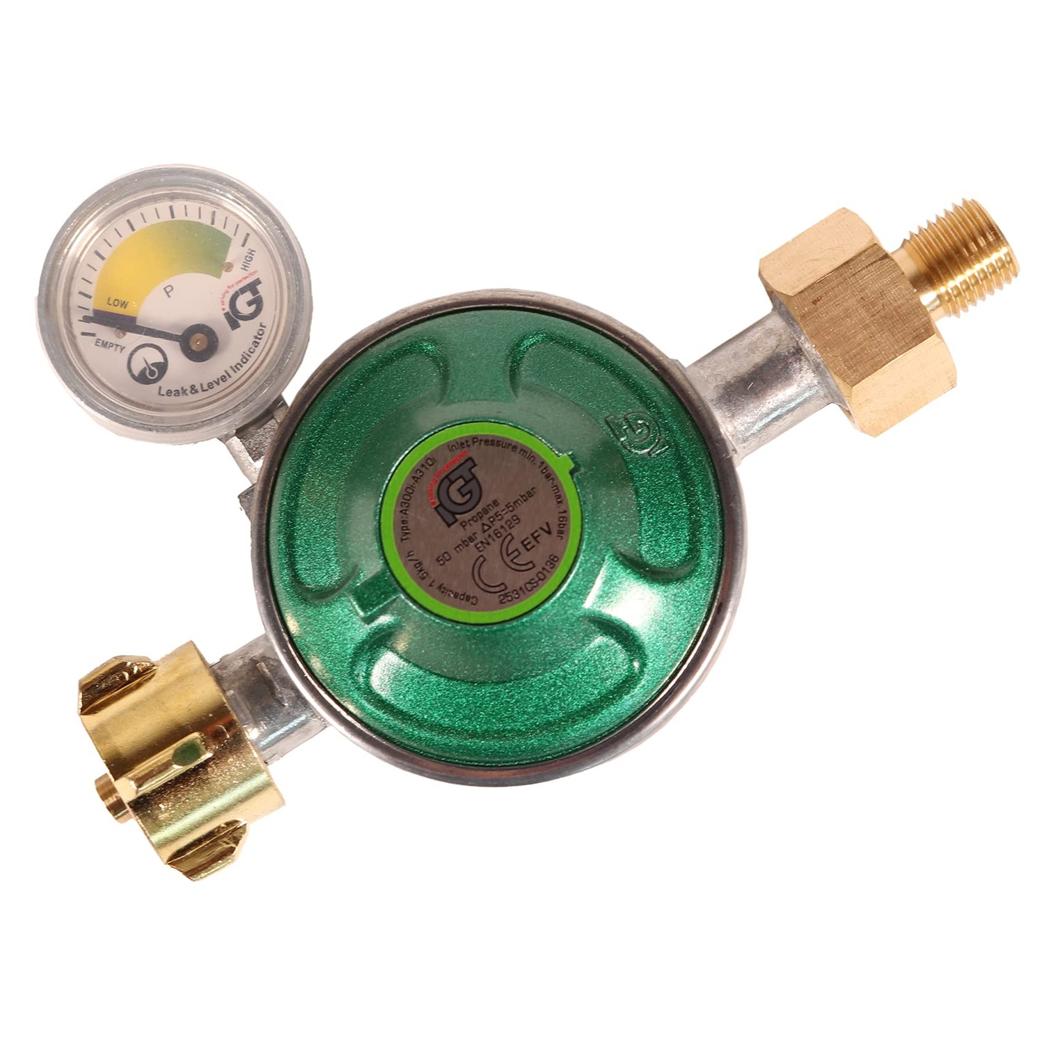 GARDINGER Pressure Regulator 50 mbar Integrated Hose Break Protection ...