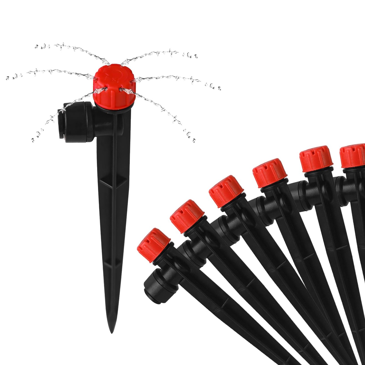 TTioDri Push-to-Fit Drip Irrigation Emitters for 1/4" Drip Irrigation ...