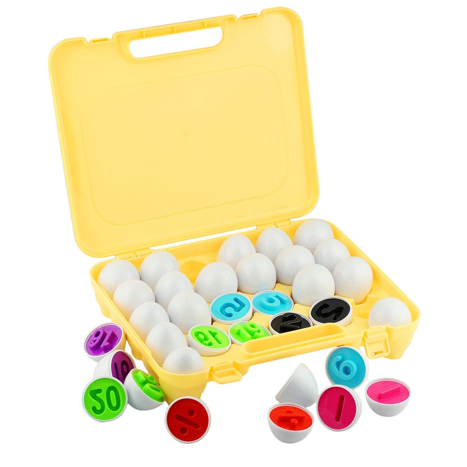 Dimple 26 Fun Egg Matching Toy Number and Math Matching Egg Toy with ...