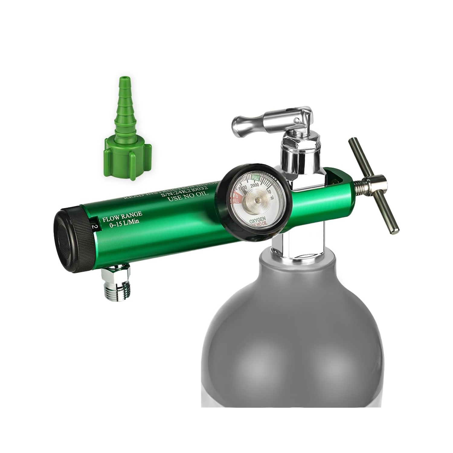 Extended Oxygen Regulator for Oxygen Cylinder – CGA 870 Connection, 0 ...