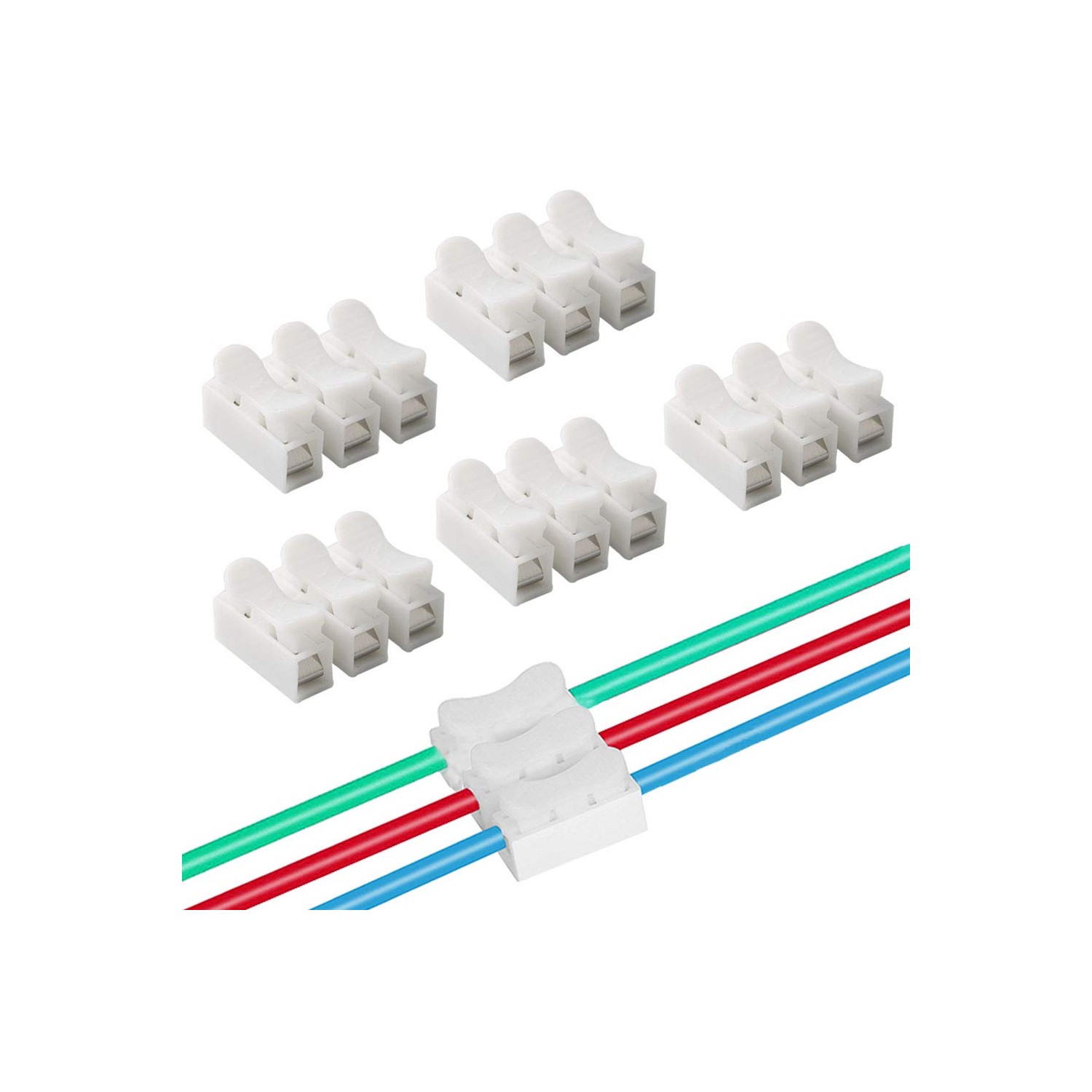 FULARR 40PCS Premium CH3 Spring Wire Connector Set, Easy Push Quick ...