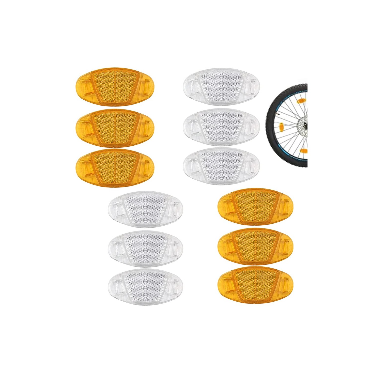 NA Bike Spoke Reflectors, 12 Pcs Bicycle Wheel Reflectors, Bike Wheel ...