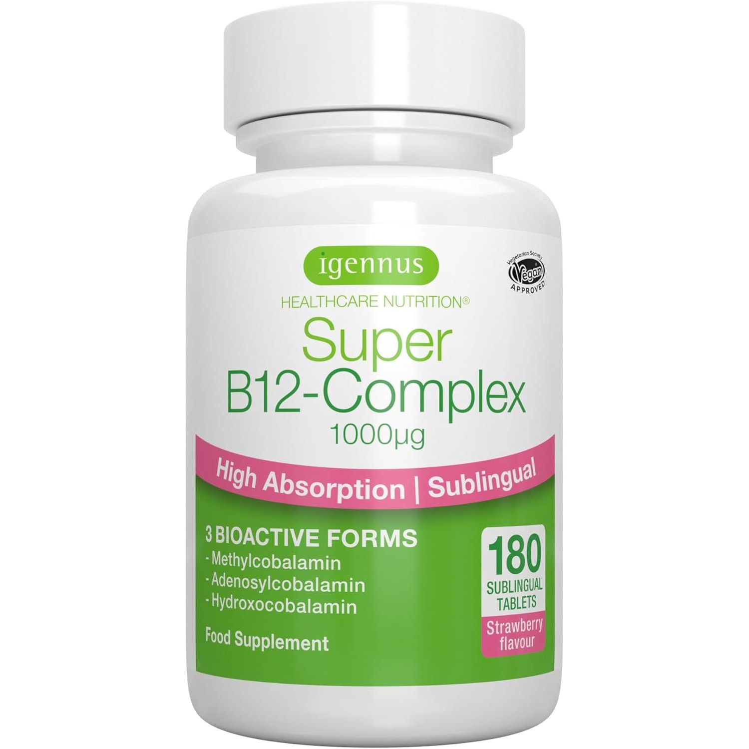 Igennus Super Vitamin B12-Complex 1000mcg Sublingual, Methylated ...