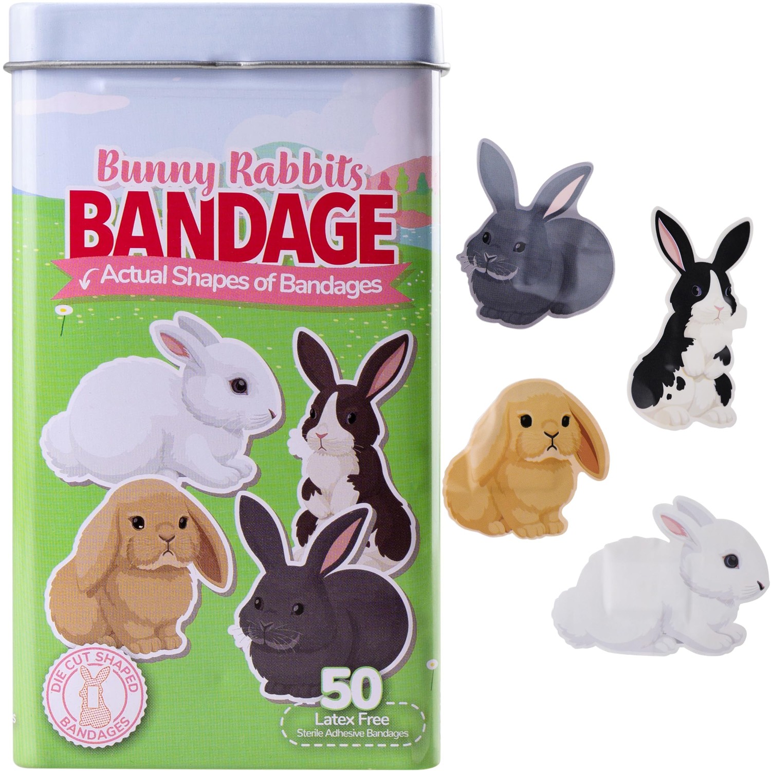 BioSwiss Bandages, Bunny Rabbits Shaped Self Adhesive Bandage, Latex ...