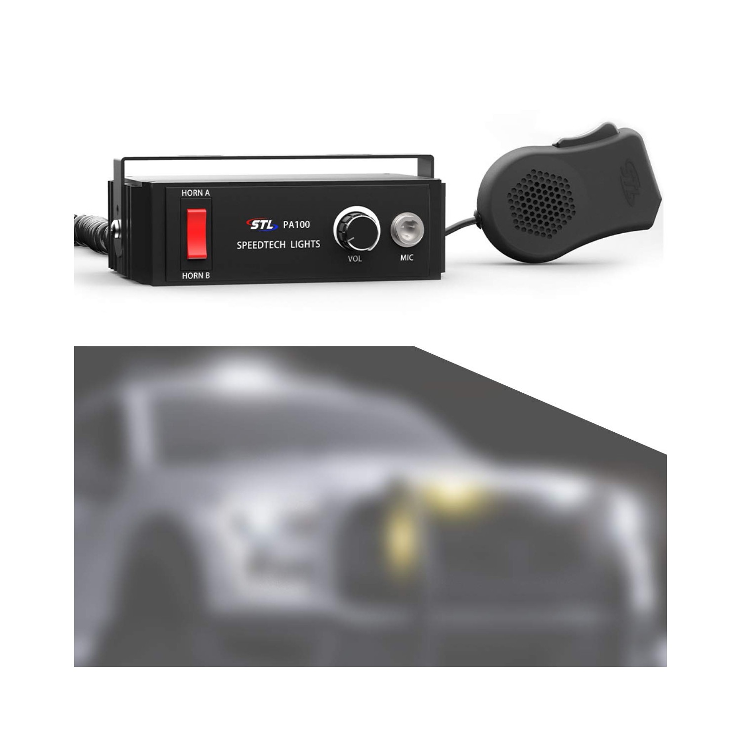 PA 100 Watt Public Address System with Handheld PA Microphone and Dual ...