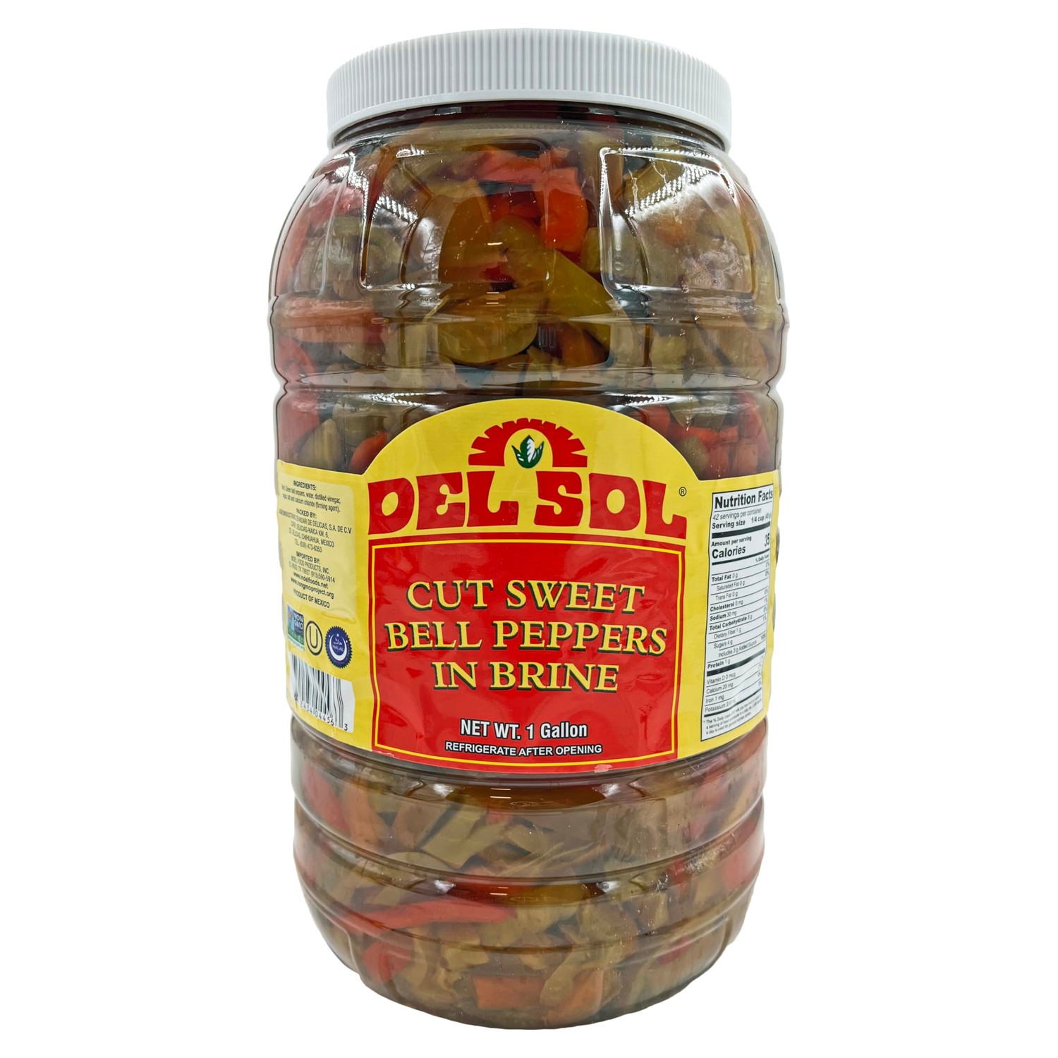 Del Sol Cut Sweet Bell Peppers in Brine (1 Gallon) - ibspot.com