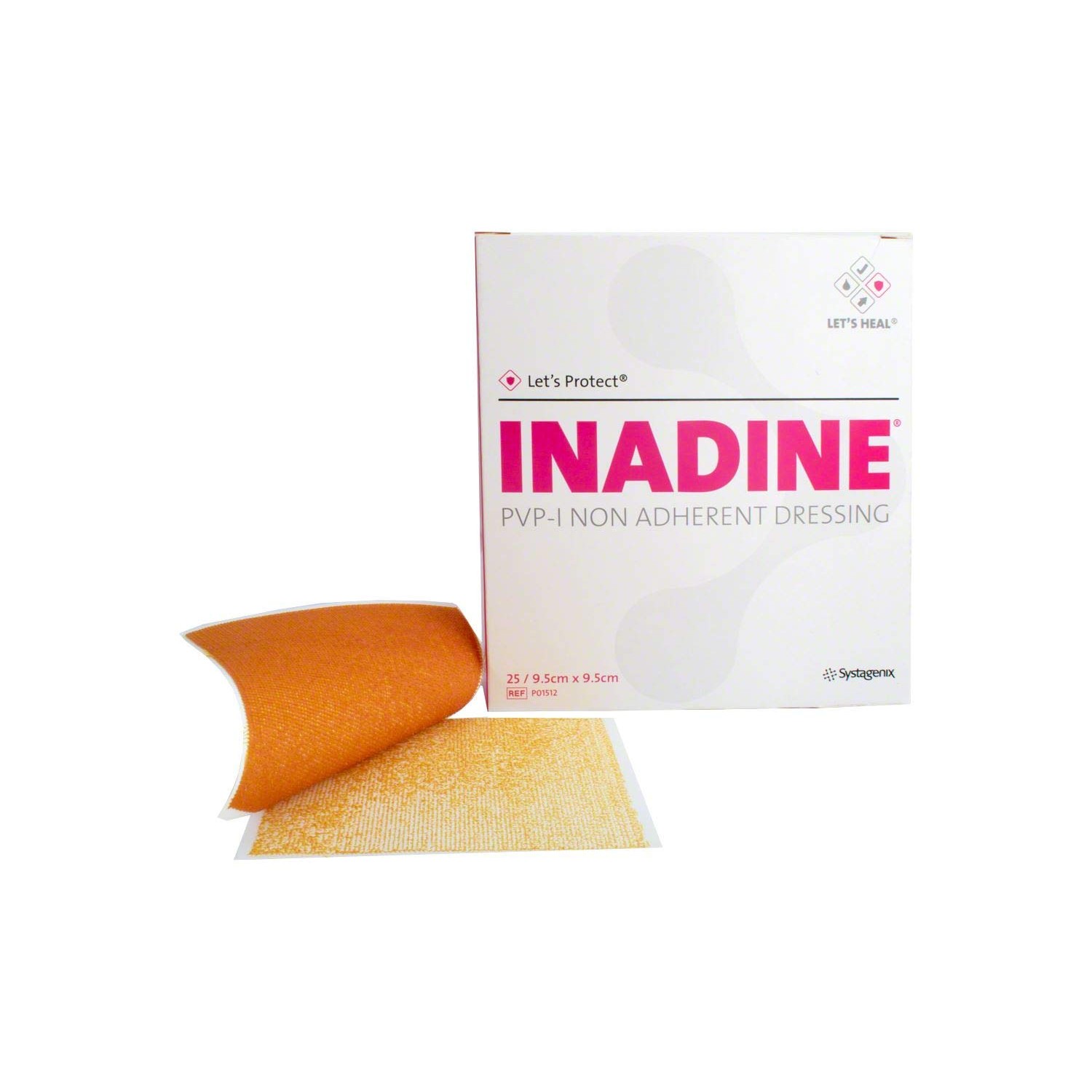 Inadine PVP-I Non Adherent Dressing - 9.5cm x 9.5cm - Pack of 25 ...